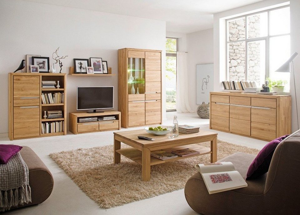 Expendio Wohnzimmer Set Pisa 43 Spar Set 6 St Eiche Bianco Massiv
