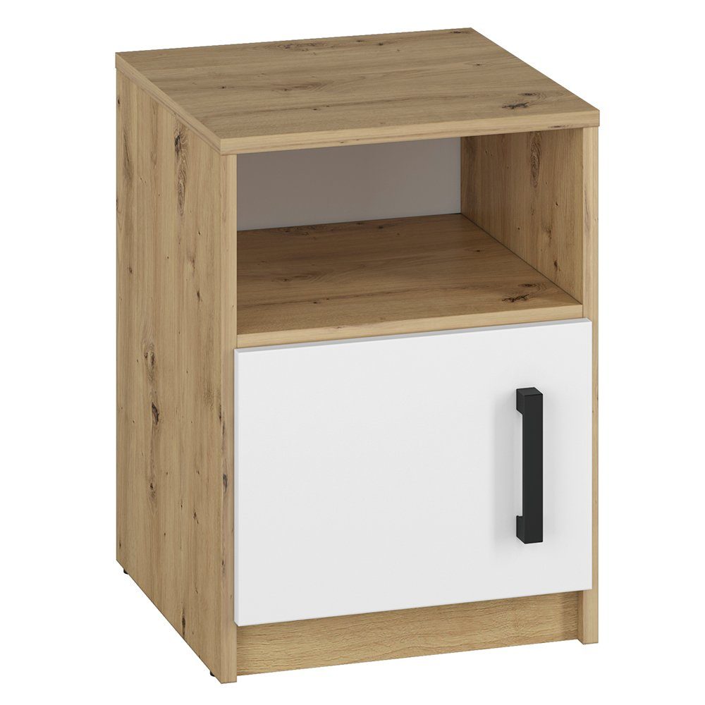 Lomadox Nachtschrank Fyli 131 Artisan Eiche Nb Mit Weißanthrazit 40