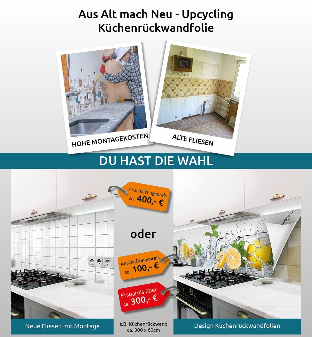 Mymaxxi Dekorationsfolie Mymaxxi Selbstklebende Küchenrückwand Folie