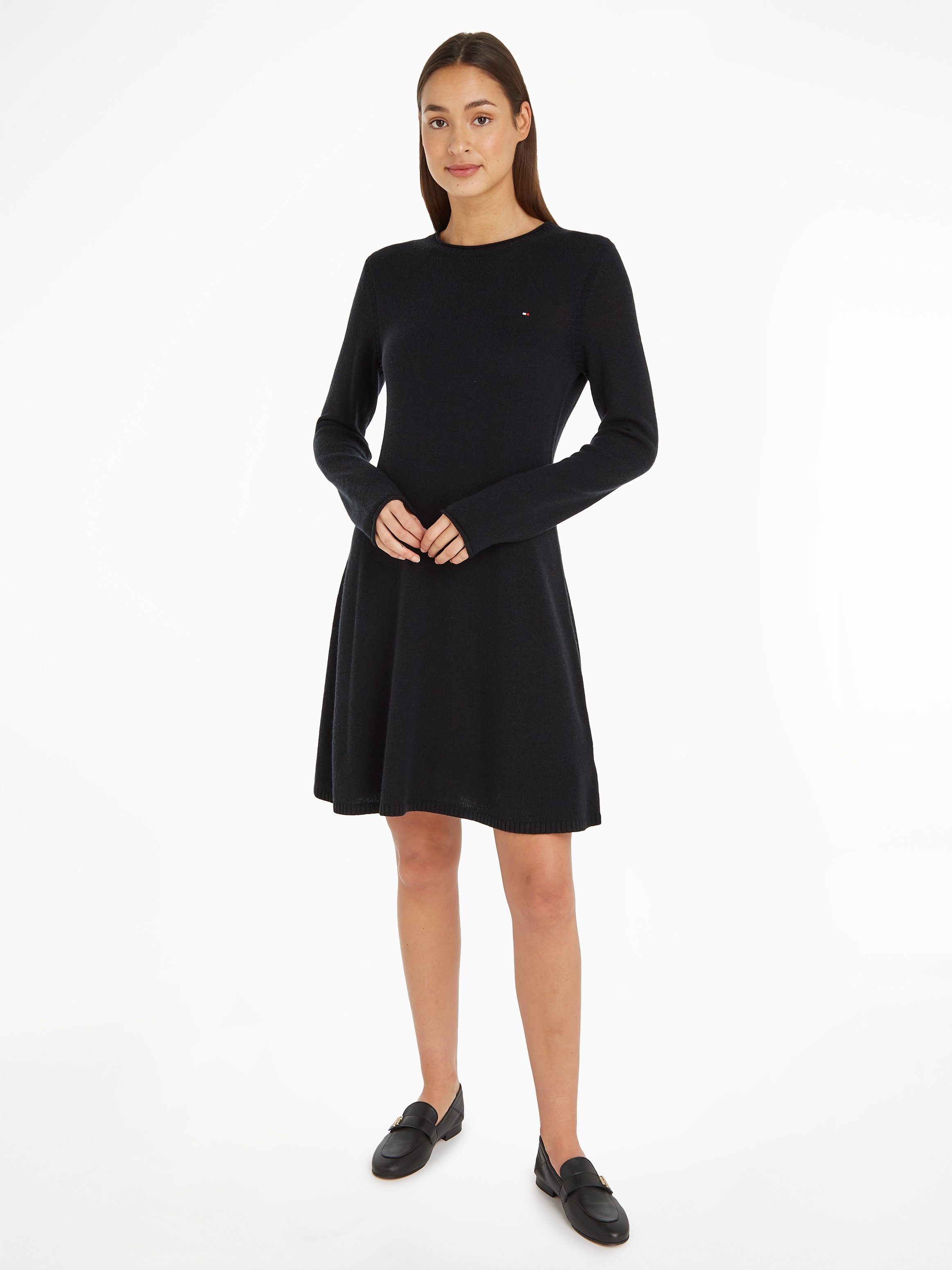 Tommy Hilfiger Sweatkleid mit Flared Look Pullover Kleid Hoodiekleid