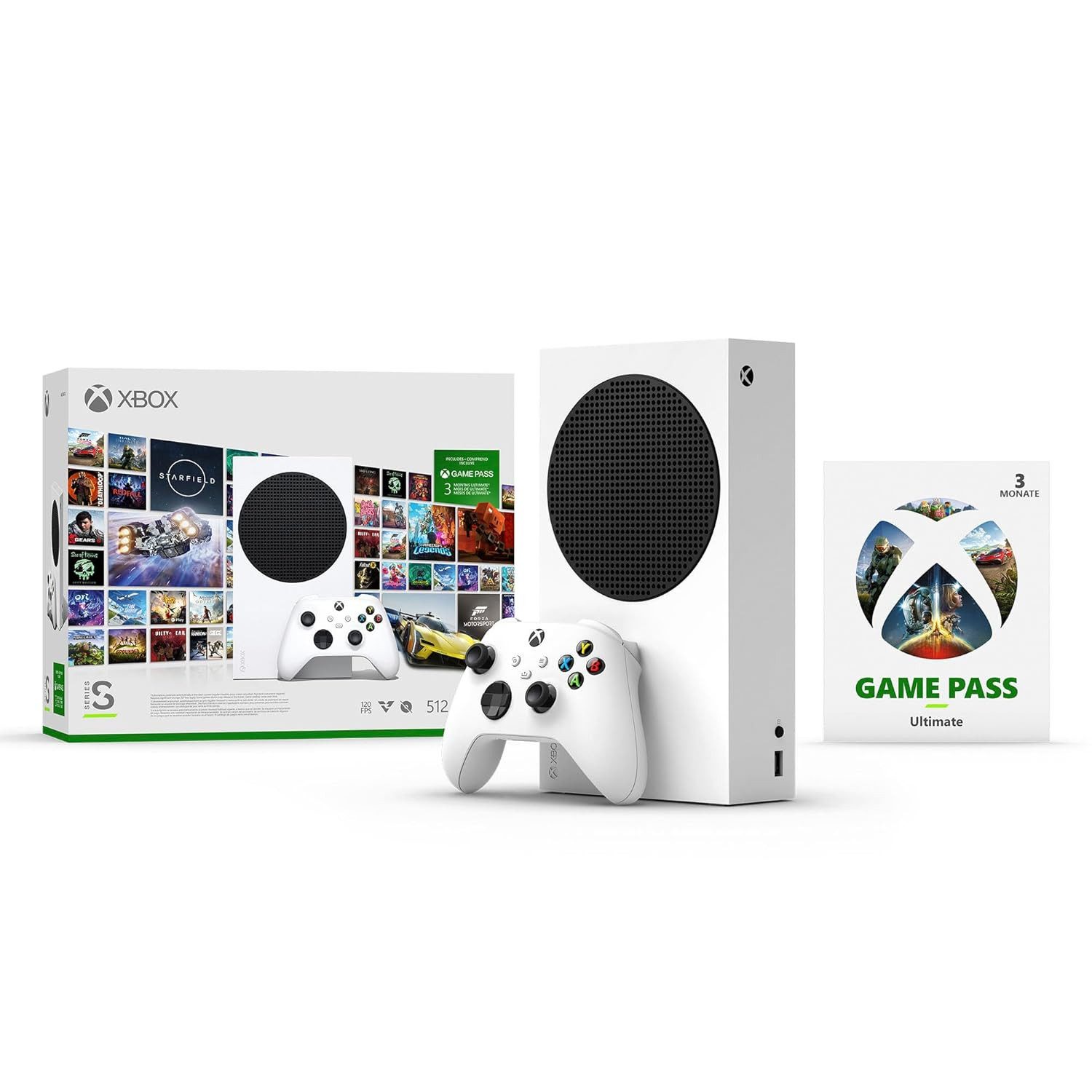 Microsoft Xbox Series S 512GB Starter Bundle 3 Monate Game Pass Set Digital Edition