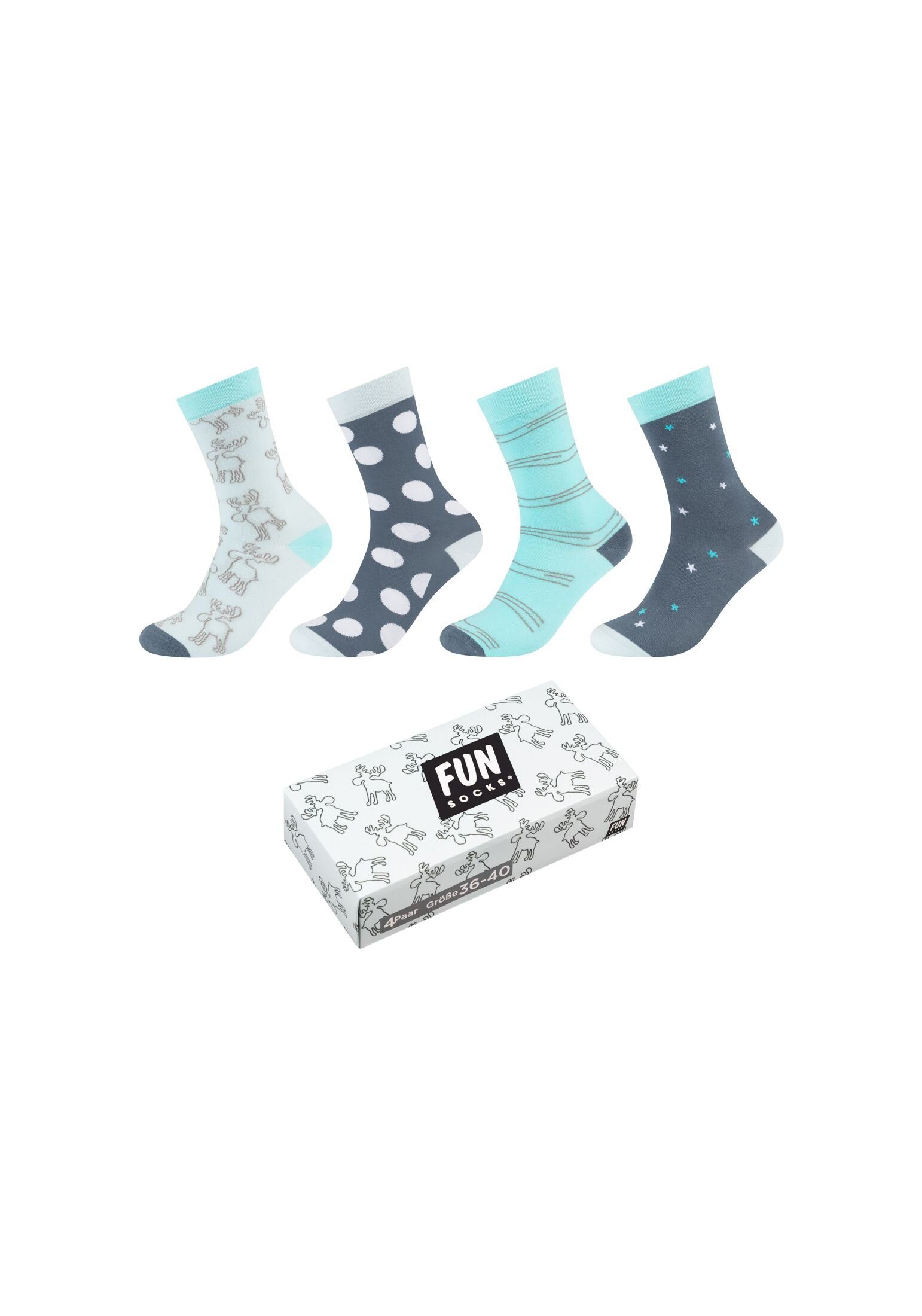 Fun Socks Socken Sockenbox 4er Pack