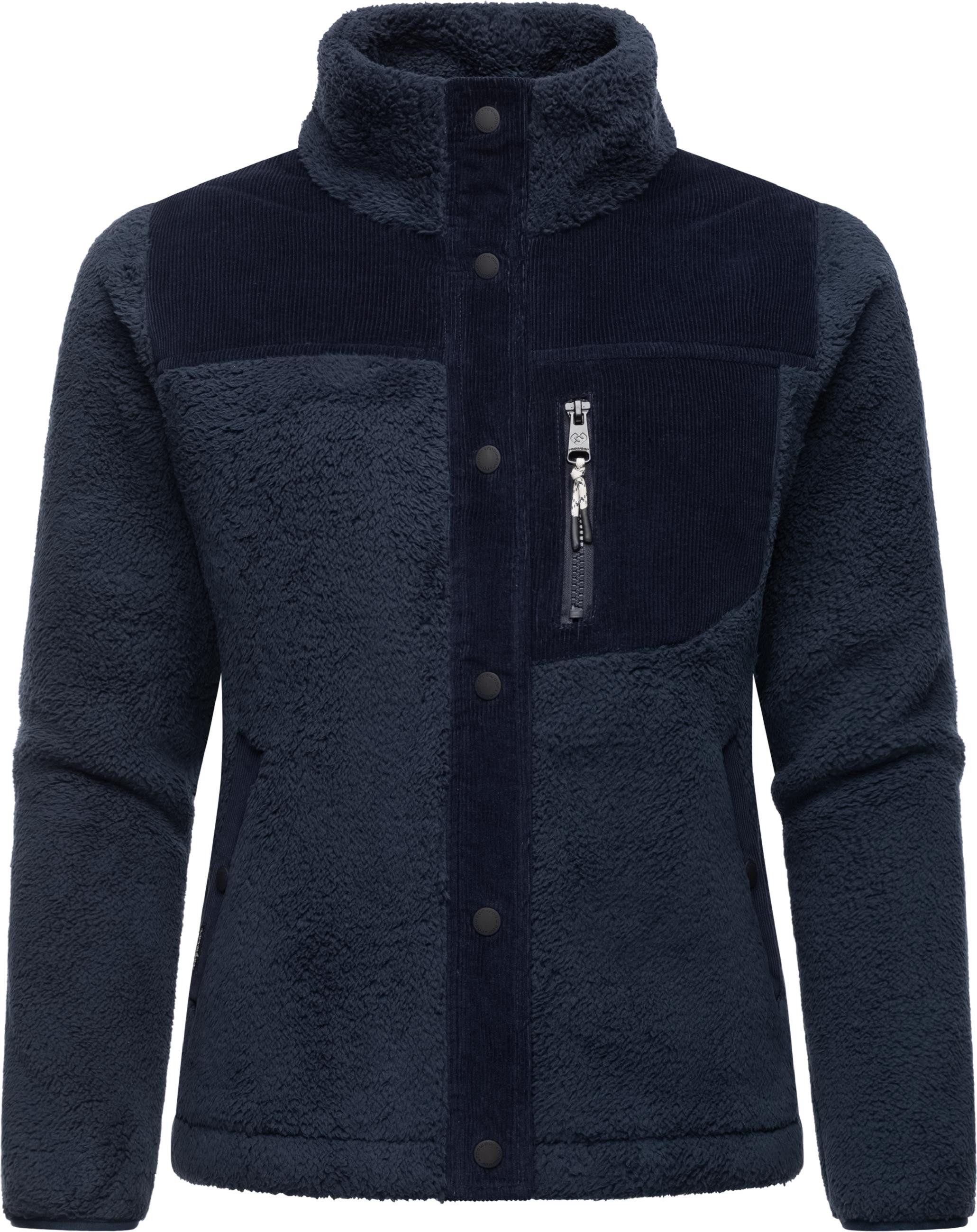 Ragwear Fleecejacke Appopis Block Flauschige Übergangsjacke Aus Teddyfleece