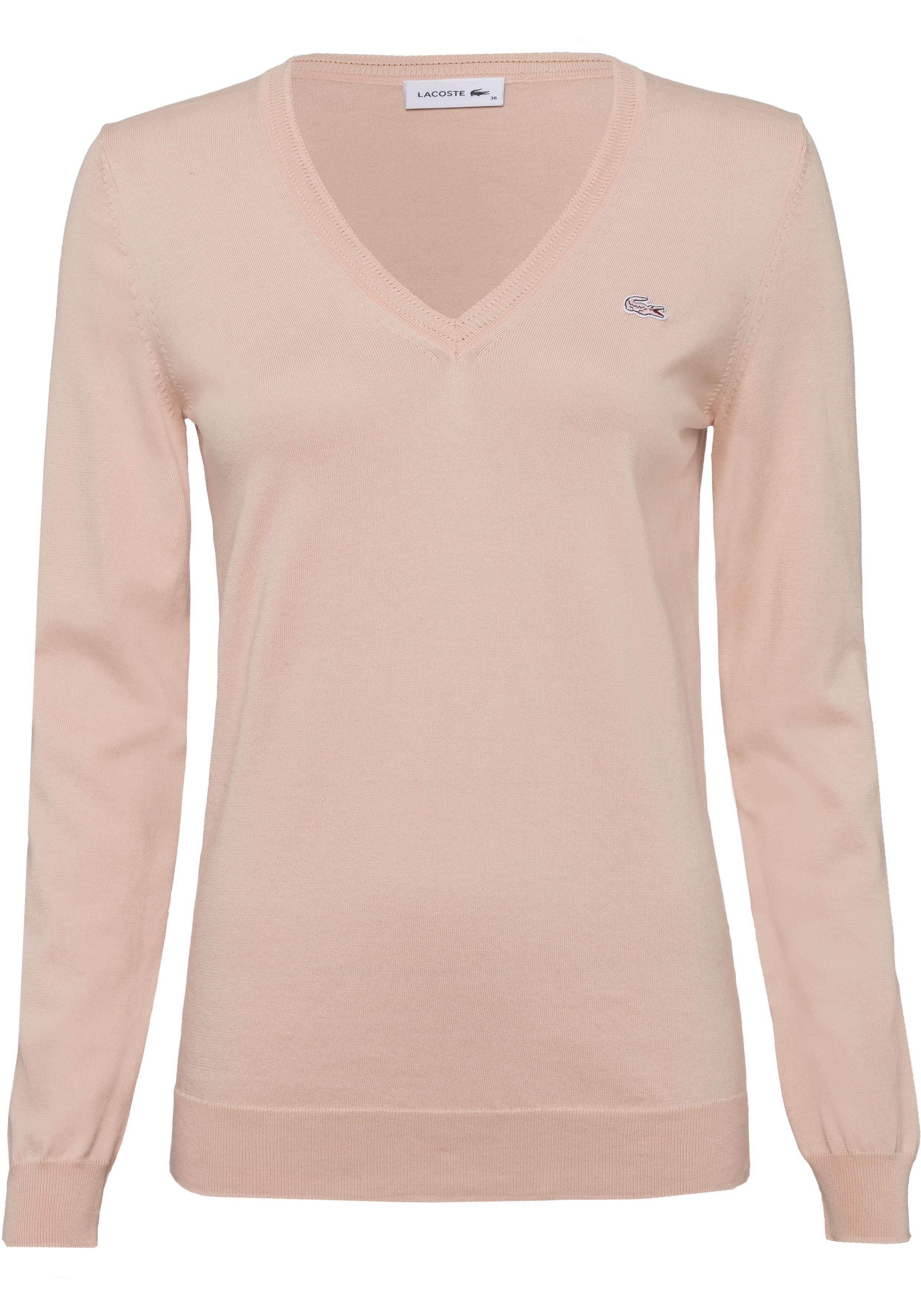 Lacoste V Ausschnitt Pullover Aus Leichter Feinstrickqualität Online