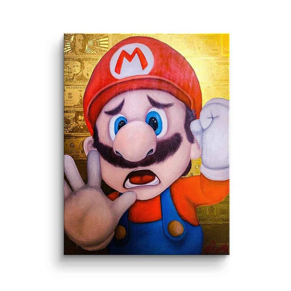 Dotcomcanvas® Leinwandbild Knocking Mario Leinwandbild Knocking Mario