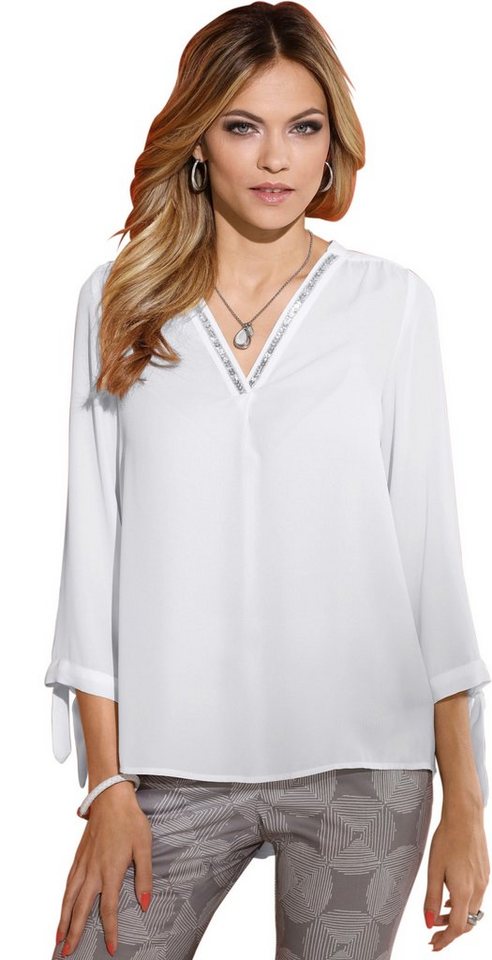 Creation L Bluse Mit Silberfarbigen Pailletten Otto