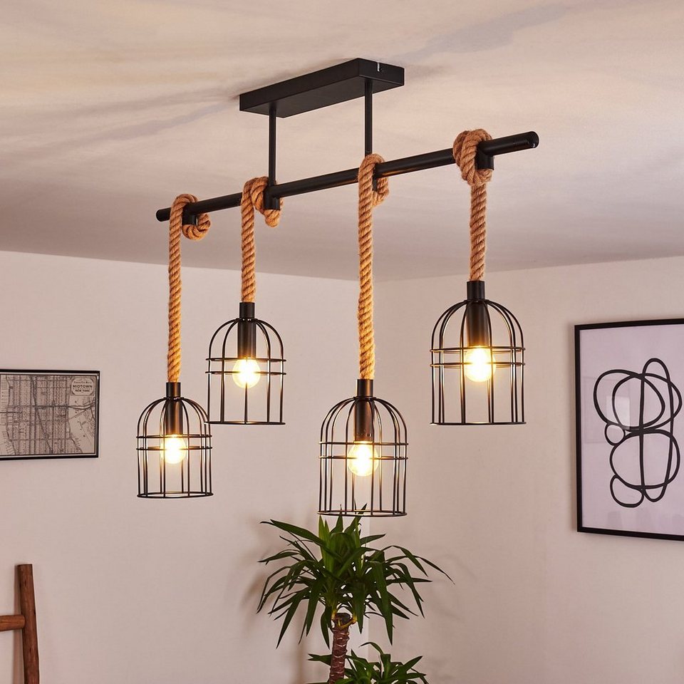 Hofstein Deckenleuchte Piaia Deckenlampe Aus Metall In Schwarz Mit