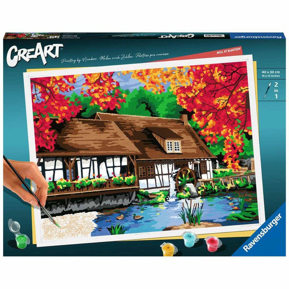 Ravensburger Malen nach Zahlen CreArt Mill at Blautopf, Altersempfehlung: Ab 14 Jahre