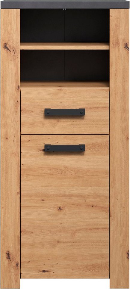 Home Affaire Midischrank Ambres 1 St Matte Echtholzoptik Ca 53 Cm