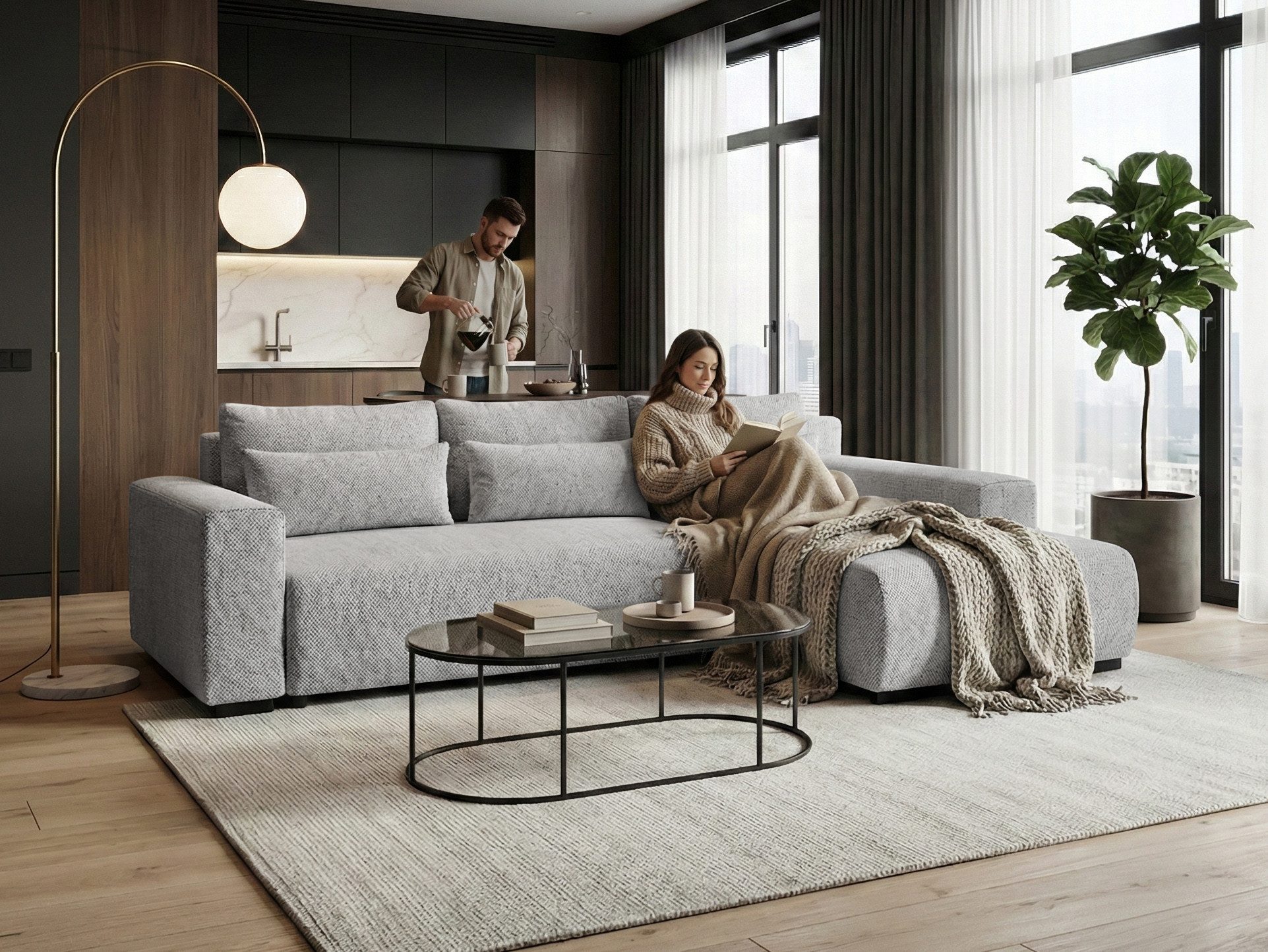 Beautysofa Ecksofa Benny mit Schlaffunktion und Bettkasten ...