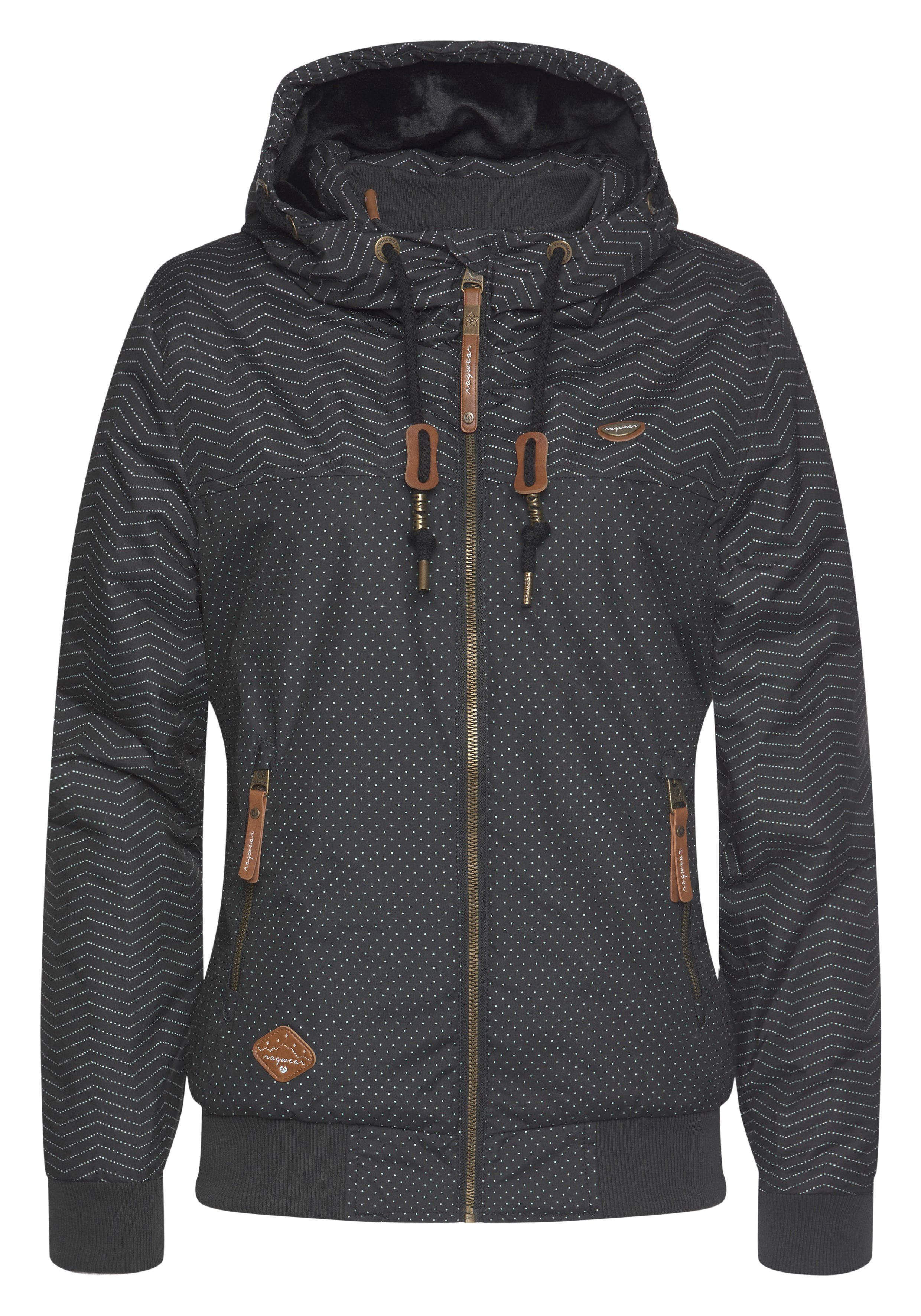 Ragwear Kurzjacke Nuggie Zig Zag Mit Mini Dots Und Zig Zag Allover