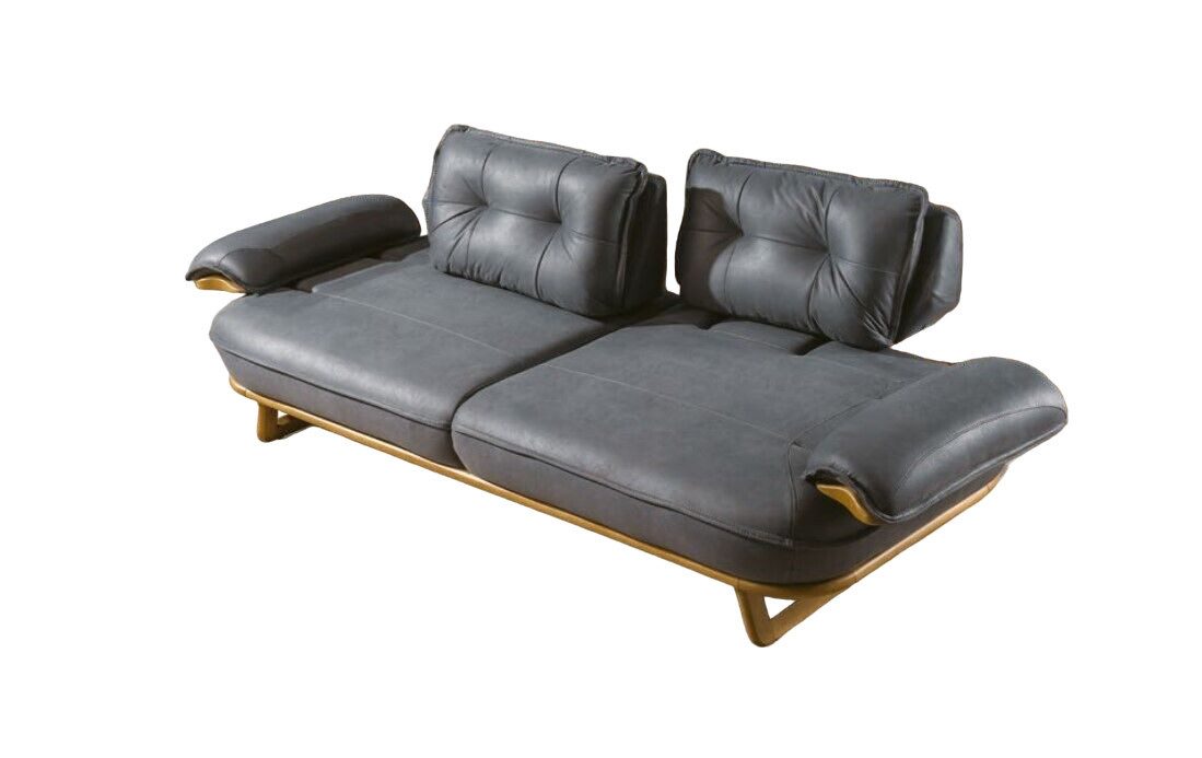 Jvmoebel 3 Sitzer Exklusiver Grauer 3 Sitzer Designer Sofa Wohnzimmer