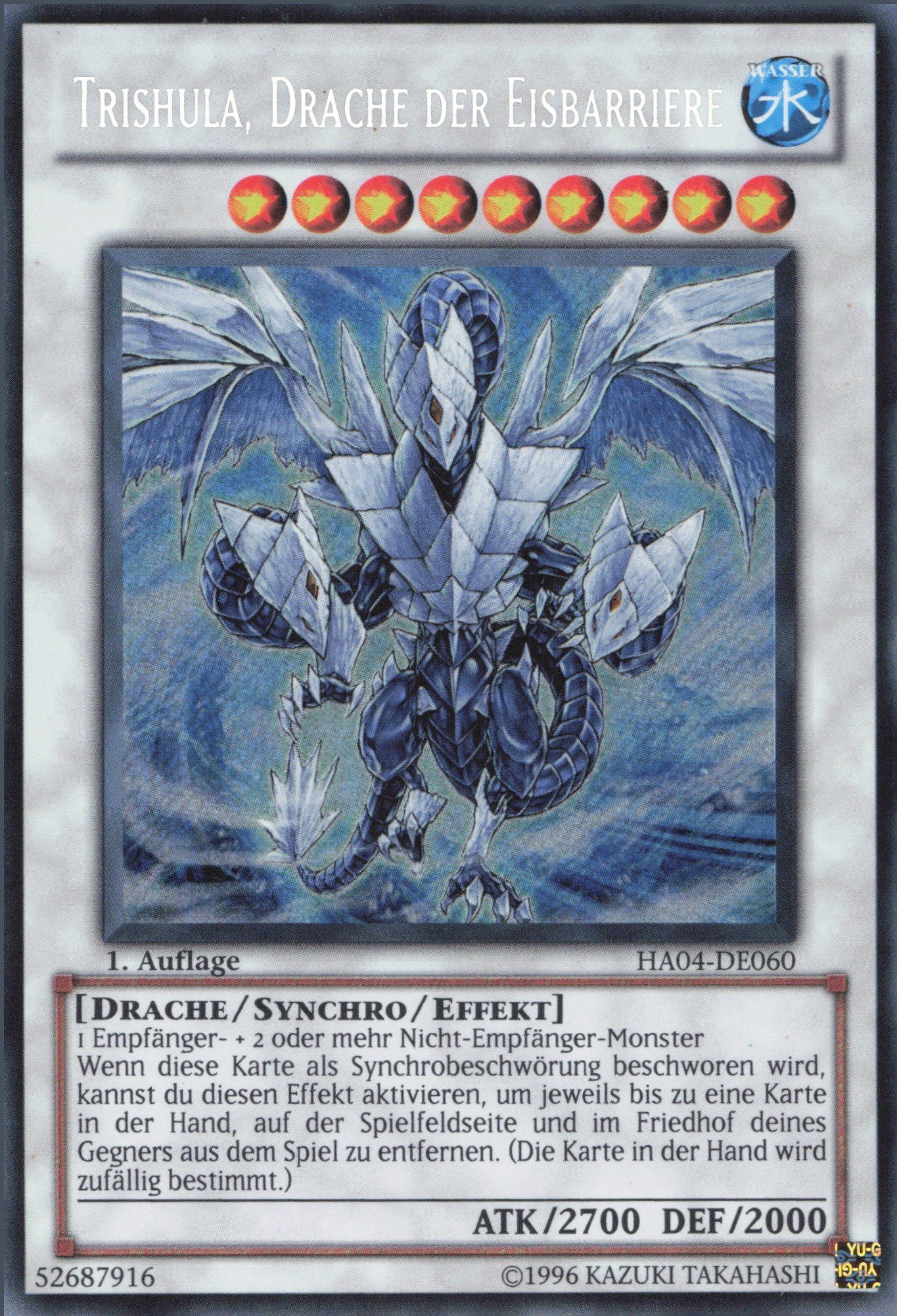 ReCollectibles Sammelkarte YuGiOh Karte Trishula, Drache der Eisbarriere deutsch, Yu-Gi-Oh ...