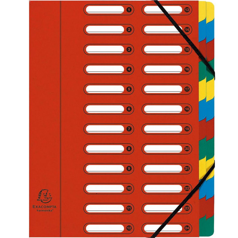 EXACOMPTA Fächermappe EXACOMPTA Ordnungsmappe, DIN A4, Karton, 24 F ... EXACOMPTA Fächermappe EXACOMPTA Ordnungsmappe, DIN A4, Karton, 24 F ...