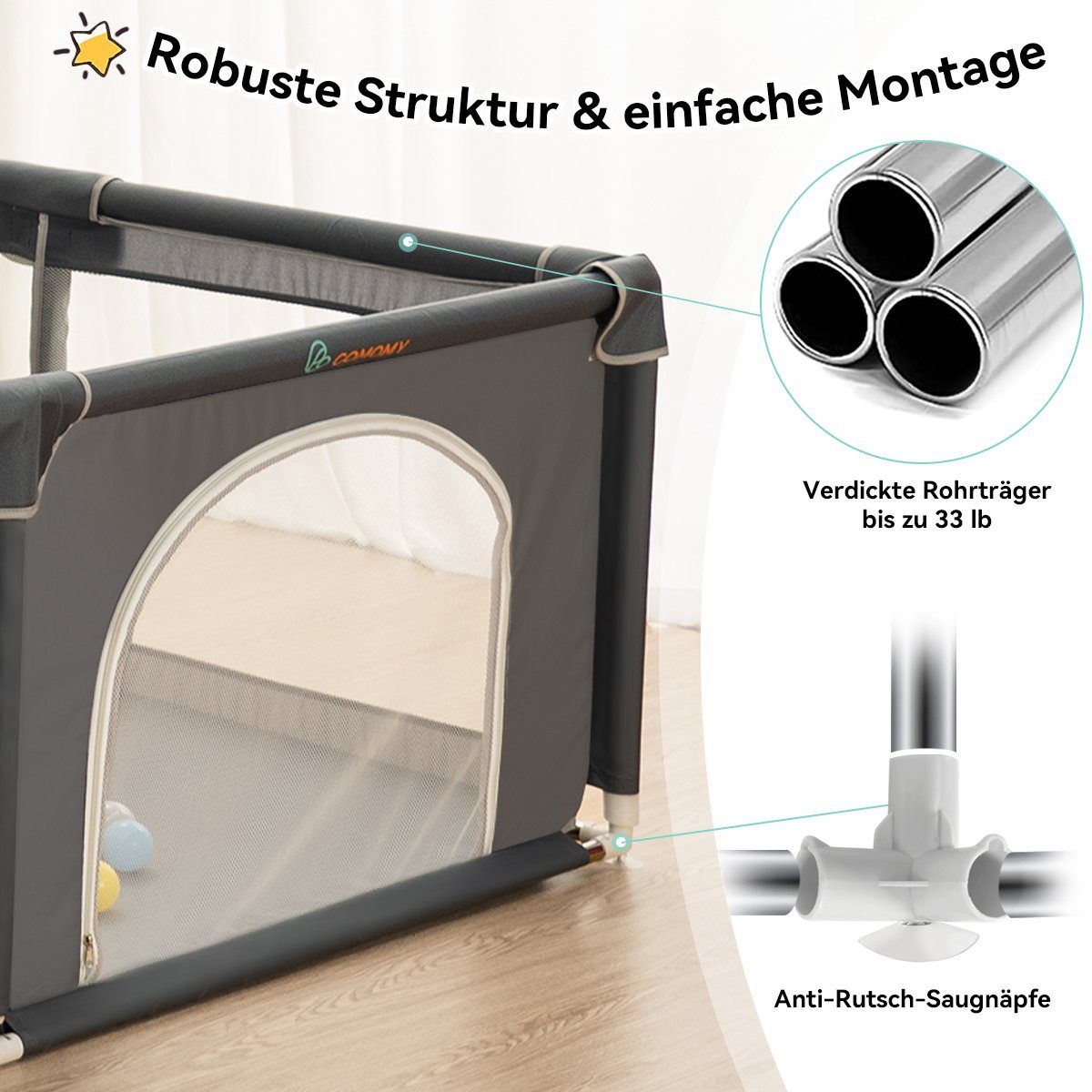 Comomy Laufgitter (1-tlg), Kinder Absperrgitter Spielgitter ...