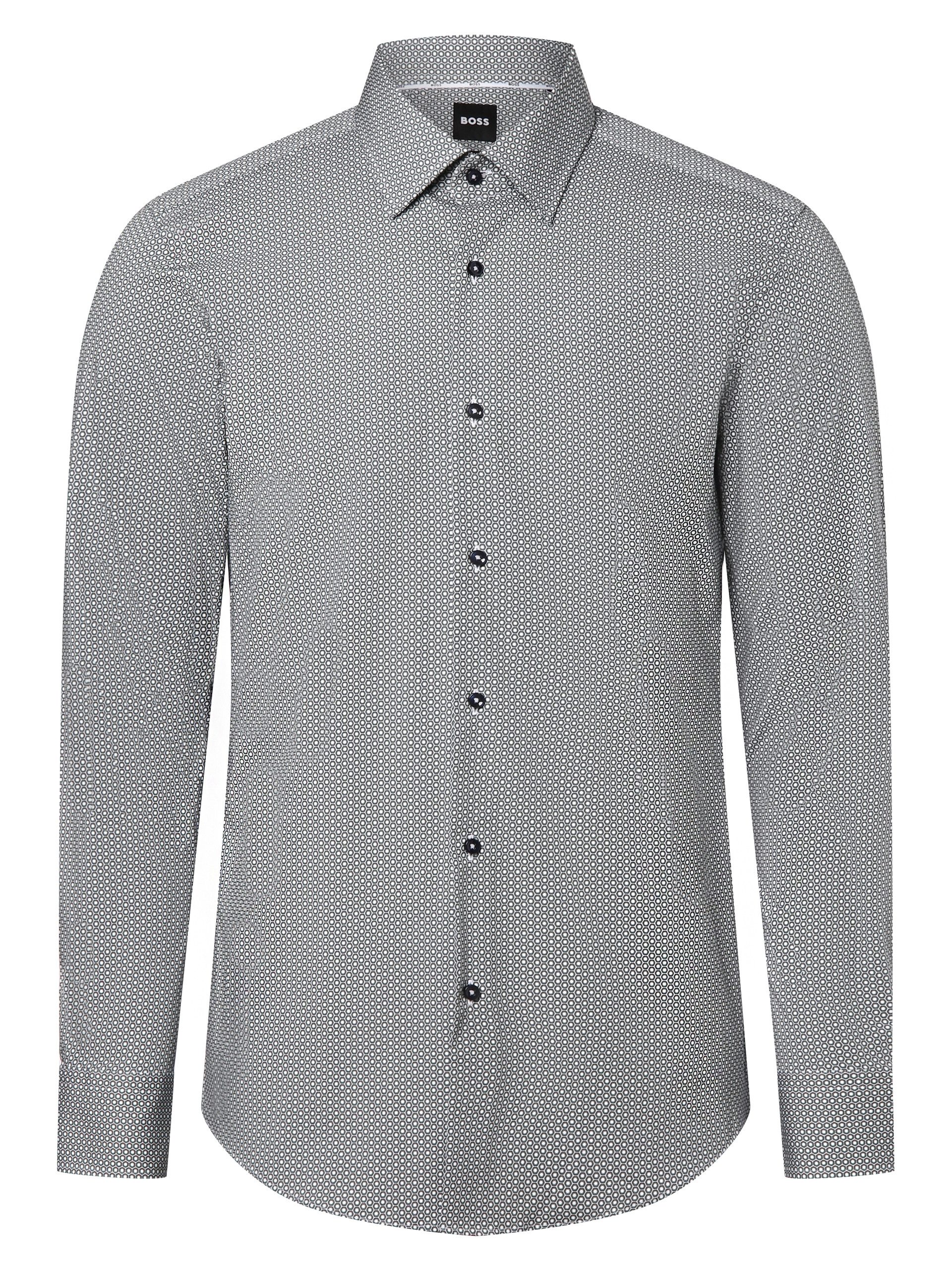 BOSS Businesshemd H-HANK-kent-C1-214, 2-Knopf-Manschetten