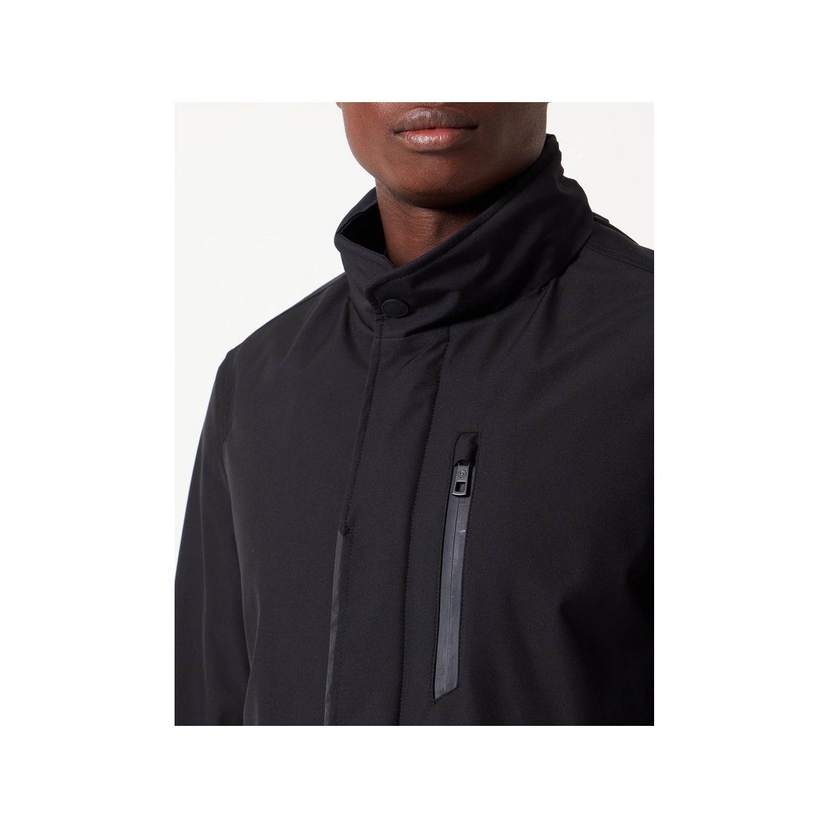 Bugatti Wollmantel Schwarz Passform Textil 1 Tlg