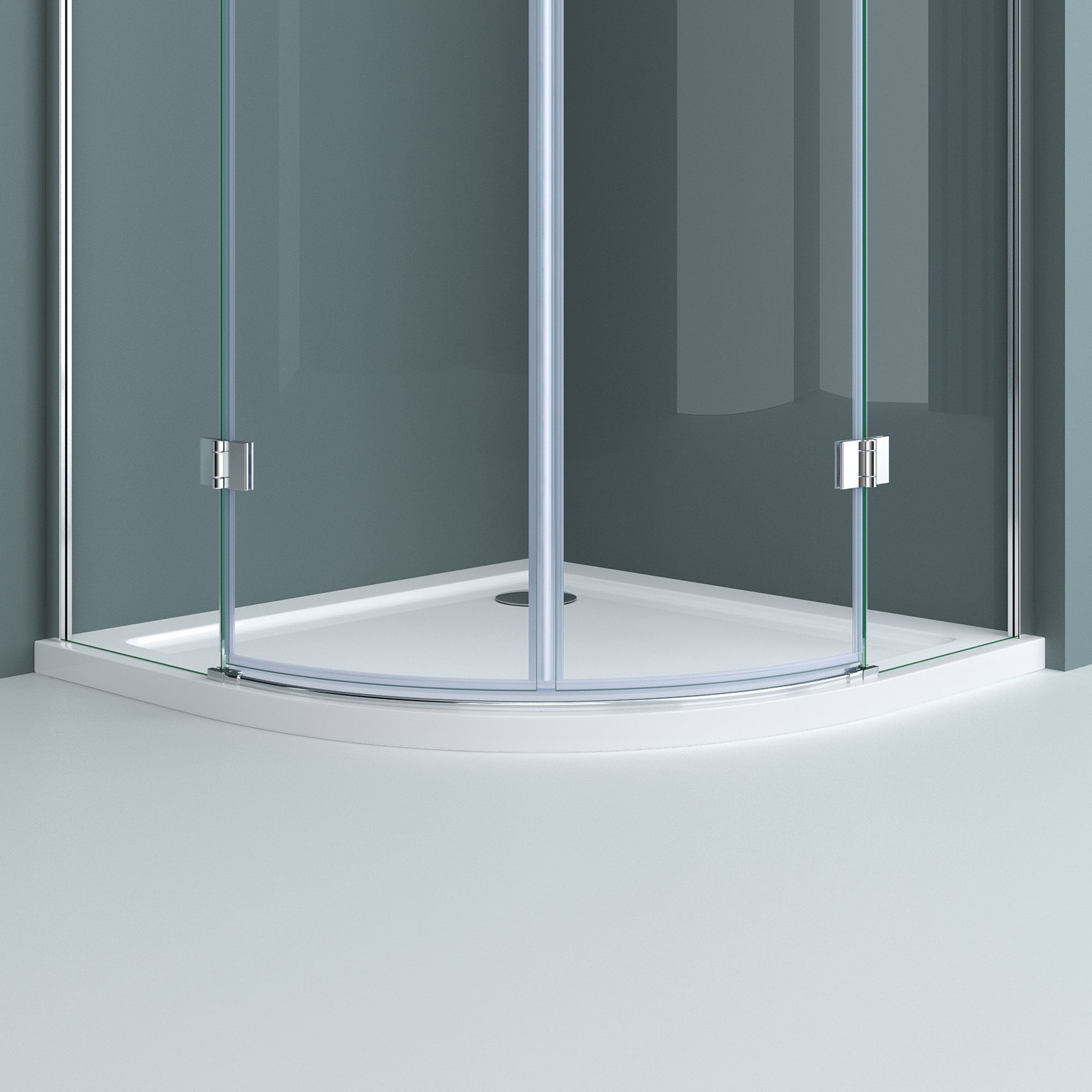 doporro Runddusche Viertelkreisdusche Duschkabine ESG-Sicherheitsglas ...