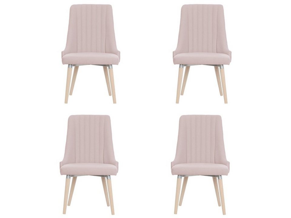 Jvmoebel Stuhl 4x Stühle Stuhl Polster Modernes Set Design Lehn