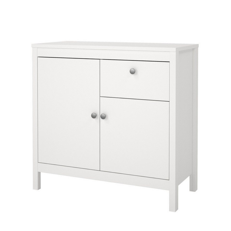 Ebuy24 Sideboard Madrid Sideboard 2 Türen 1 Schublade Weiß