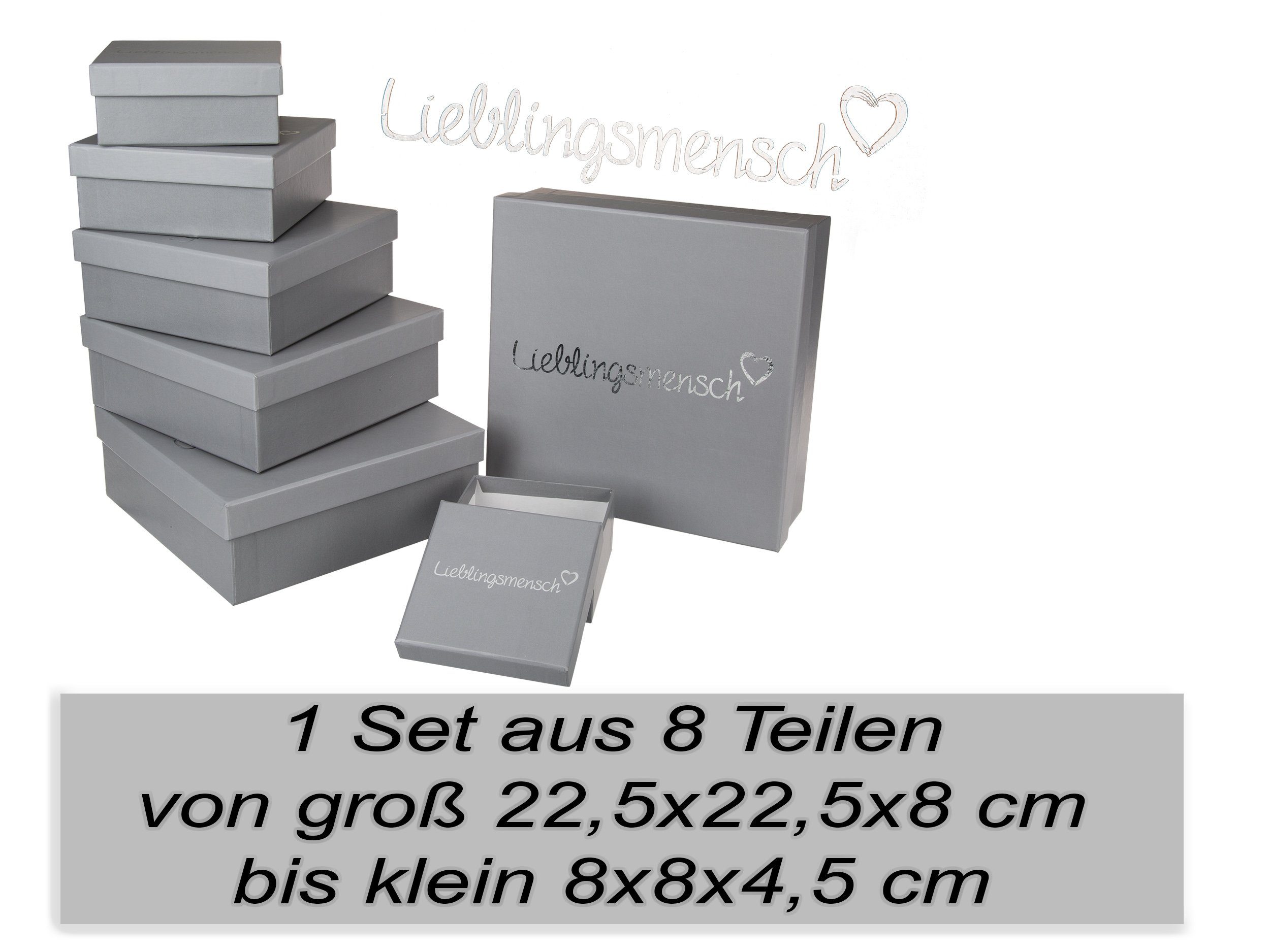 Haus und Deko Dose Geschenkbox Lieblingsmensch 8er Set Geschenk ...