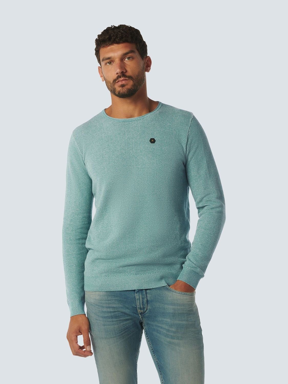 NO EXCESS Jacquardpullover, Rundhalspulli