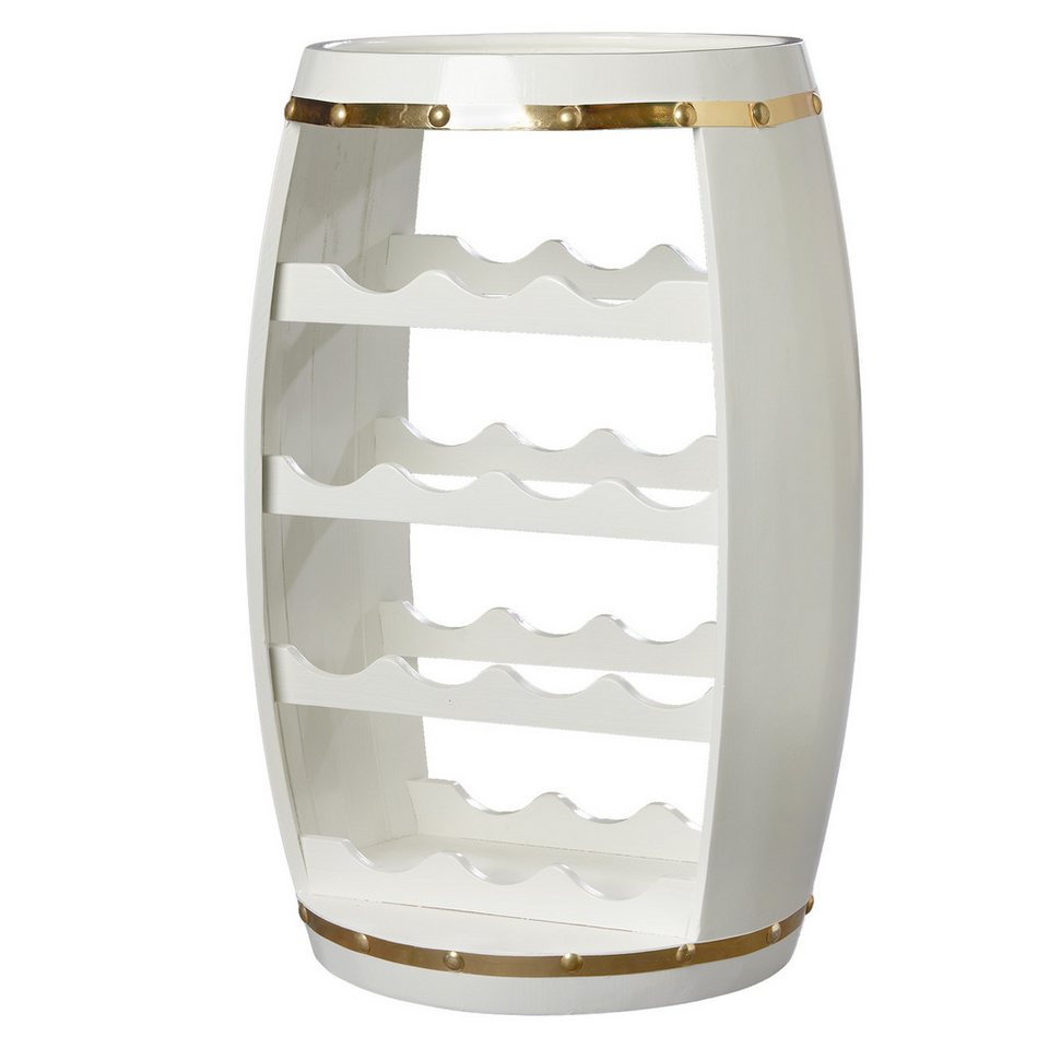 Riess Ambiente Weinregal Bodega White 65cm Weiß Gold Einzelartikel 1