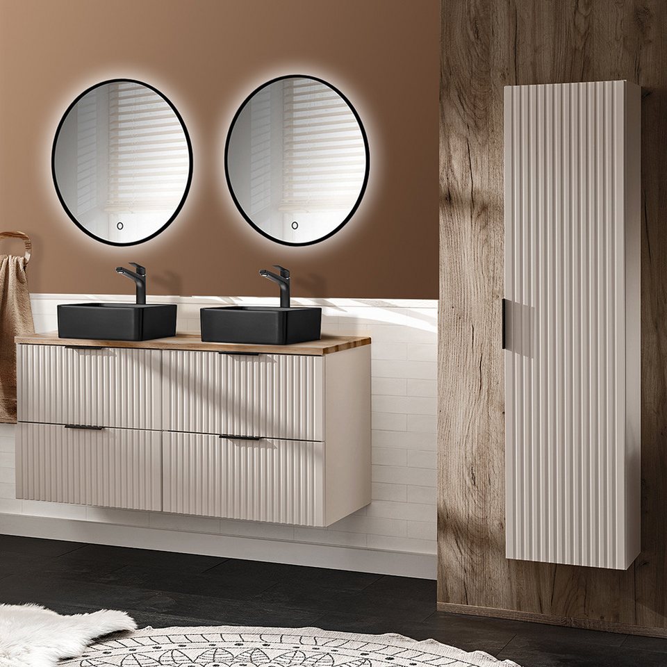 Lomadox Badmöbel Set Adelaide 56 Cashmere Spar Set 4 St