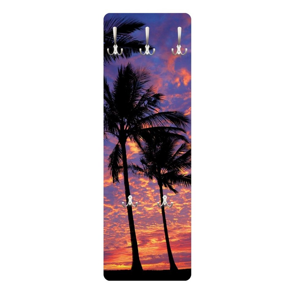 Bilderdepot24 Garderobenpaneel Rot Strand Meer Natur Palms Design