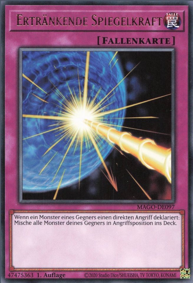 Recollectibles Sammelkarte Yugioh Karte Ertränkende Spiegelkraft