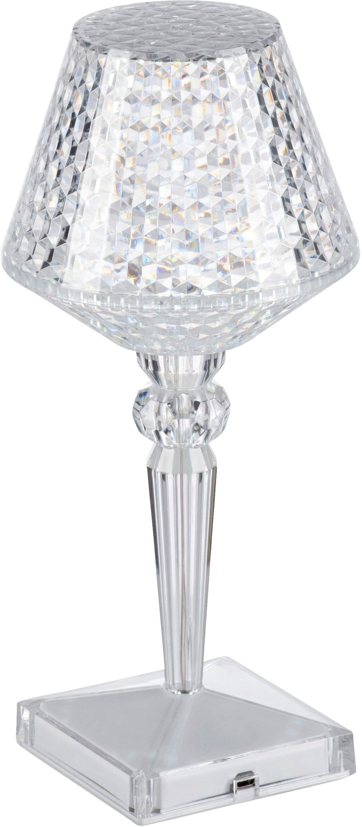 Just Light Led Tischleuchte Kristala Dimmfunktion Led Fest Integriert