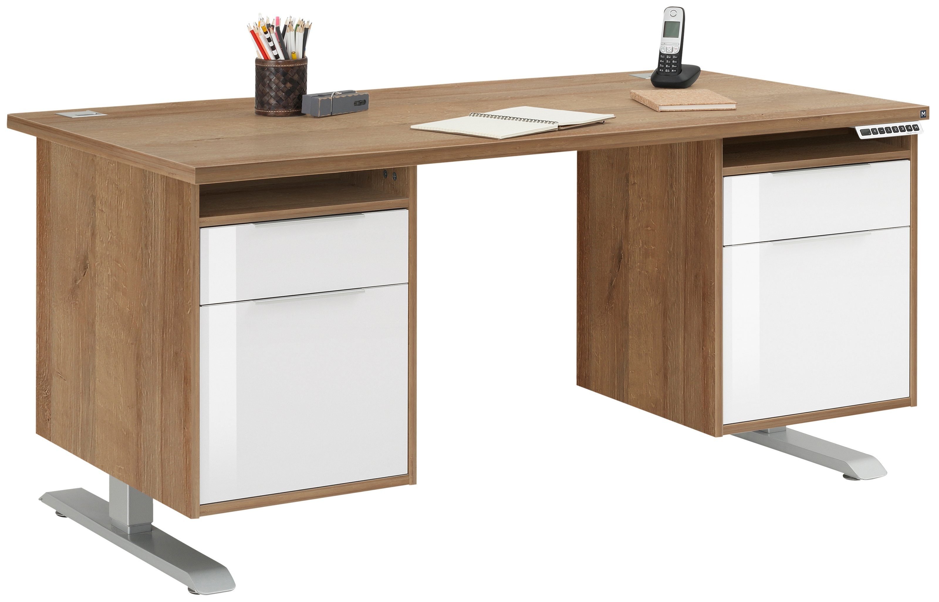 Möbelando Schreibtisch 5519 Bxhxt 175x120x80 Cm Aus Spanplatte