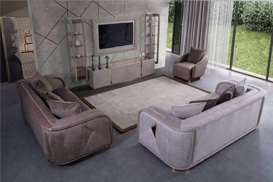 Jvmoebel Wohnzimmer Set Wohnzimmer Set Couch Garnitur 4tlg