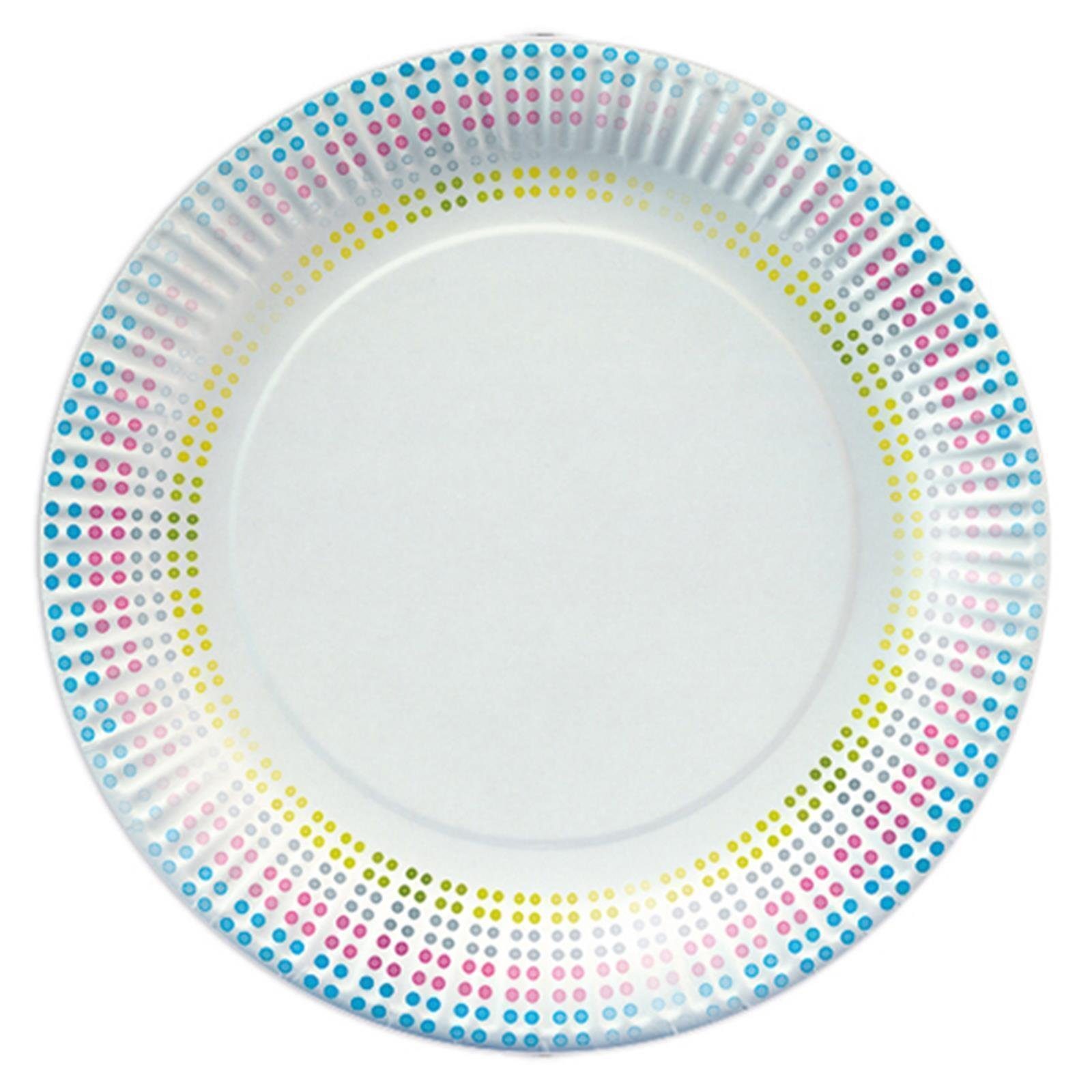 Papstar Einwegteller 10 Teller Pappe Rund Ø 23 Cm Equalizer Trend