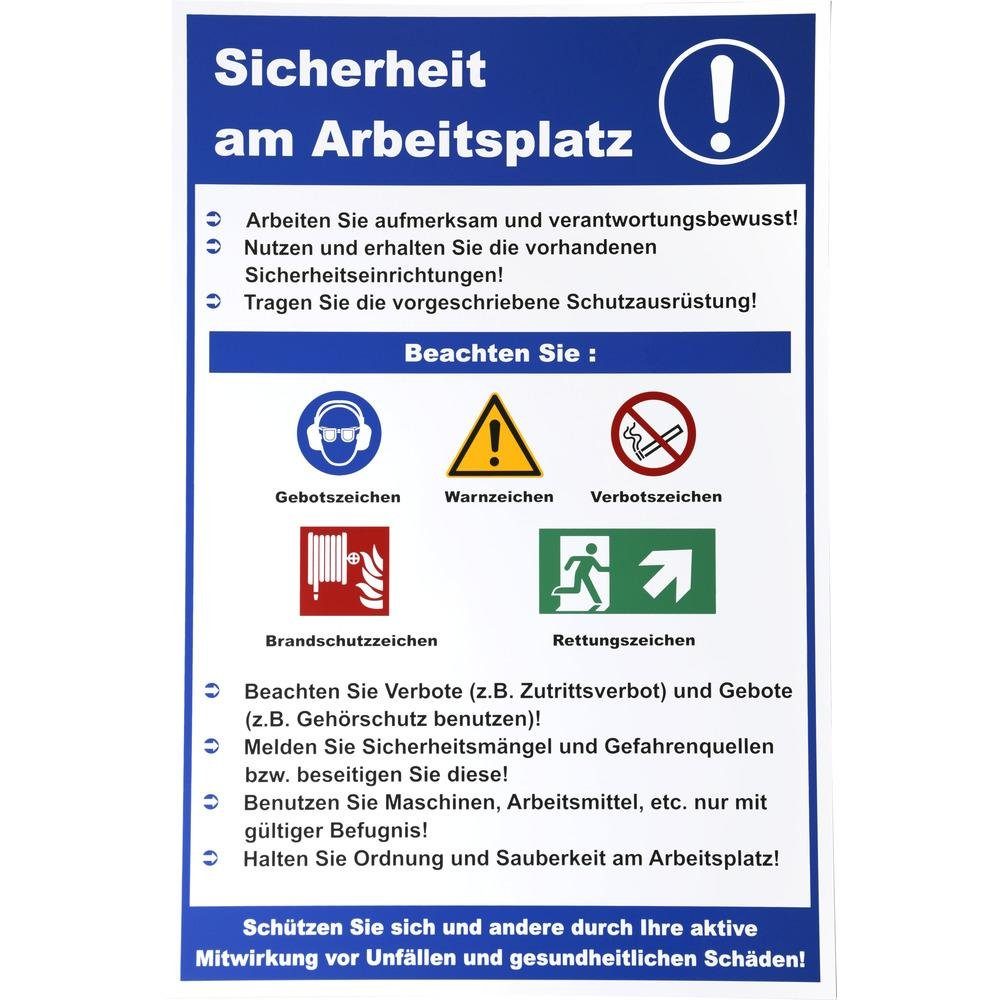 Theo Förch GmbH & Co.KG Hinweisschild Sicherheitsaushang Arbeitsschutz - Sicherheit am Arbeitsplatz