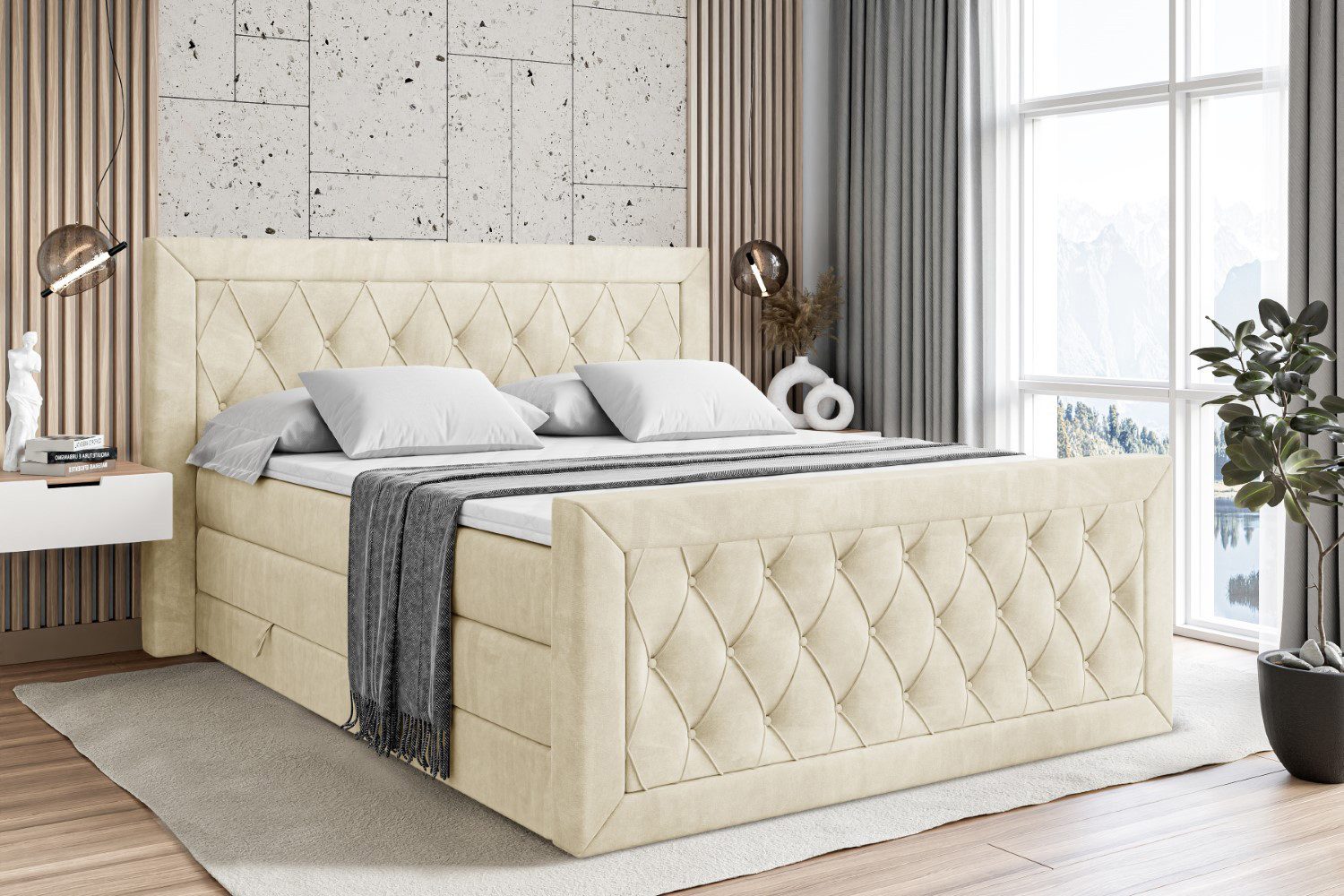ALTDECOR Boxspringbett NOEL-Z KING