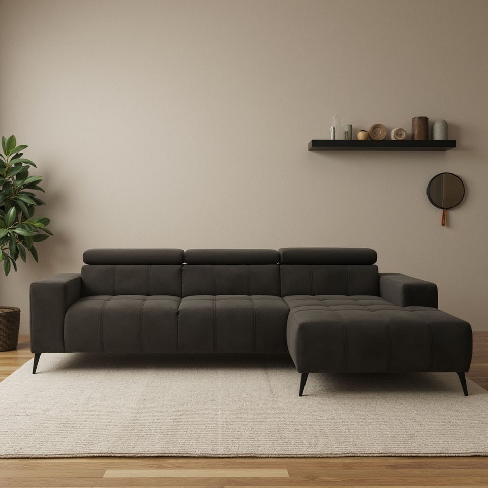 Domo Collection Ecksofa Trento L Form Mit Kufenfuß Oder Einzelfuß