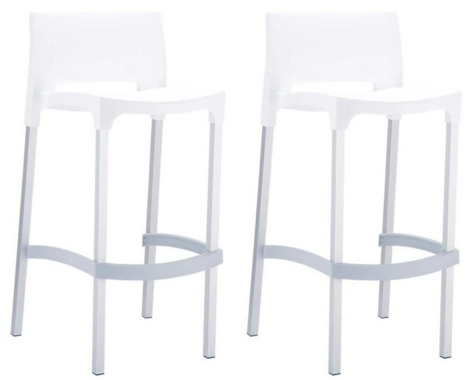 CLP Barhocker Barhocker Gio (2er Set, 2 St., 2er), mit Lehne und Fußstütze