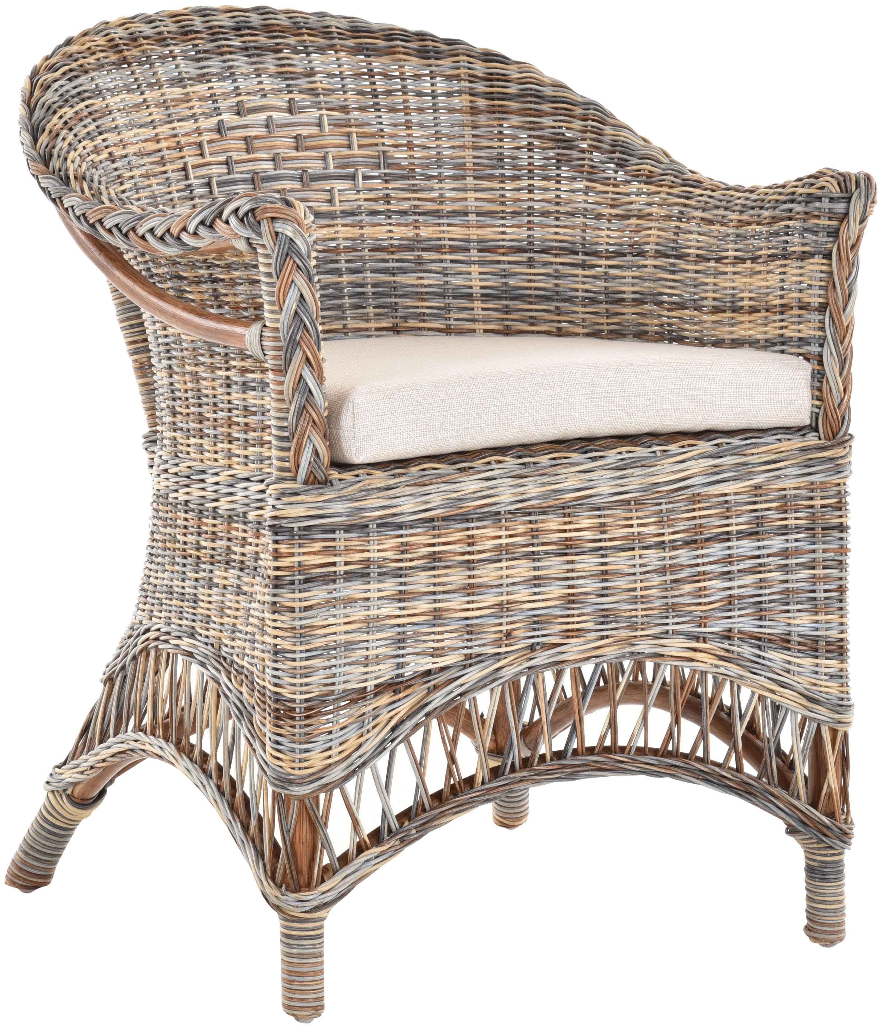 Krines Home Esszimmersessel »Rattansessel Landhaus Flechtsessel aus Natur Rattan Sessel ...