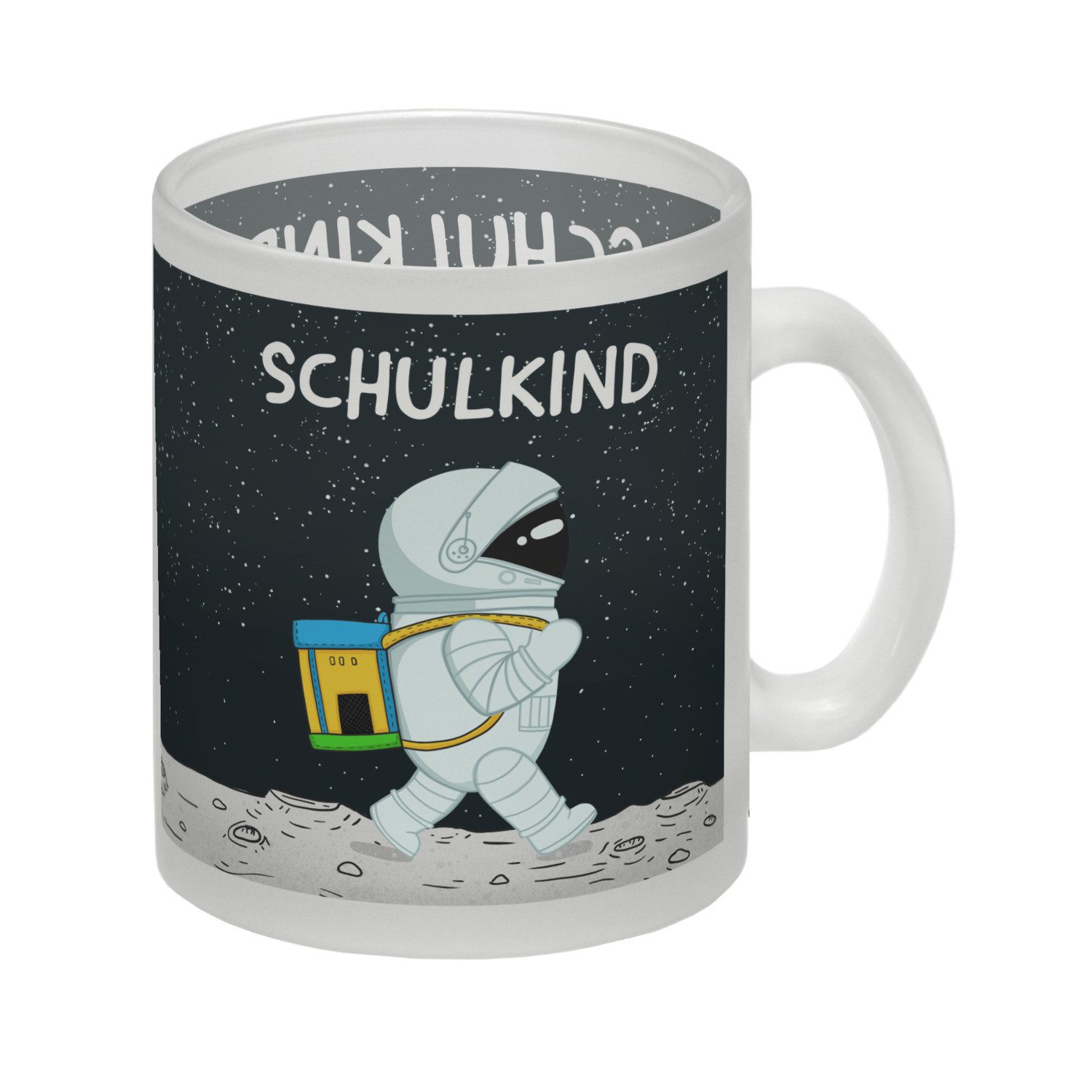 speecheese Tasse Schulkind Astronaut Glas Tasse für die Einschulung