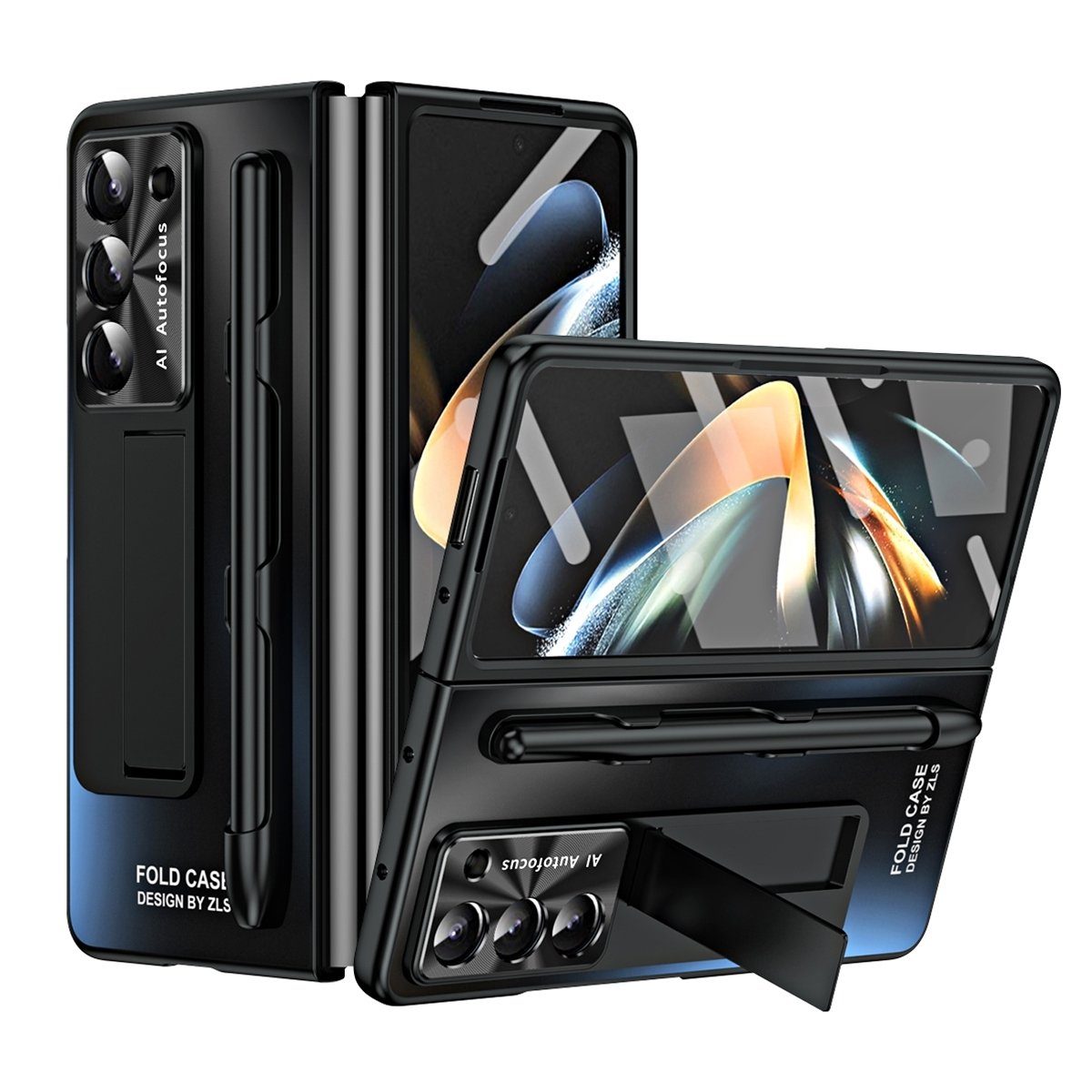 Wigento Handyhülle Für Samsung Galaxy Z Fold5 5g Hülle Mit Stand
