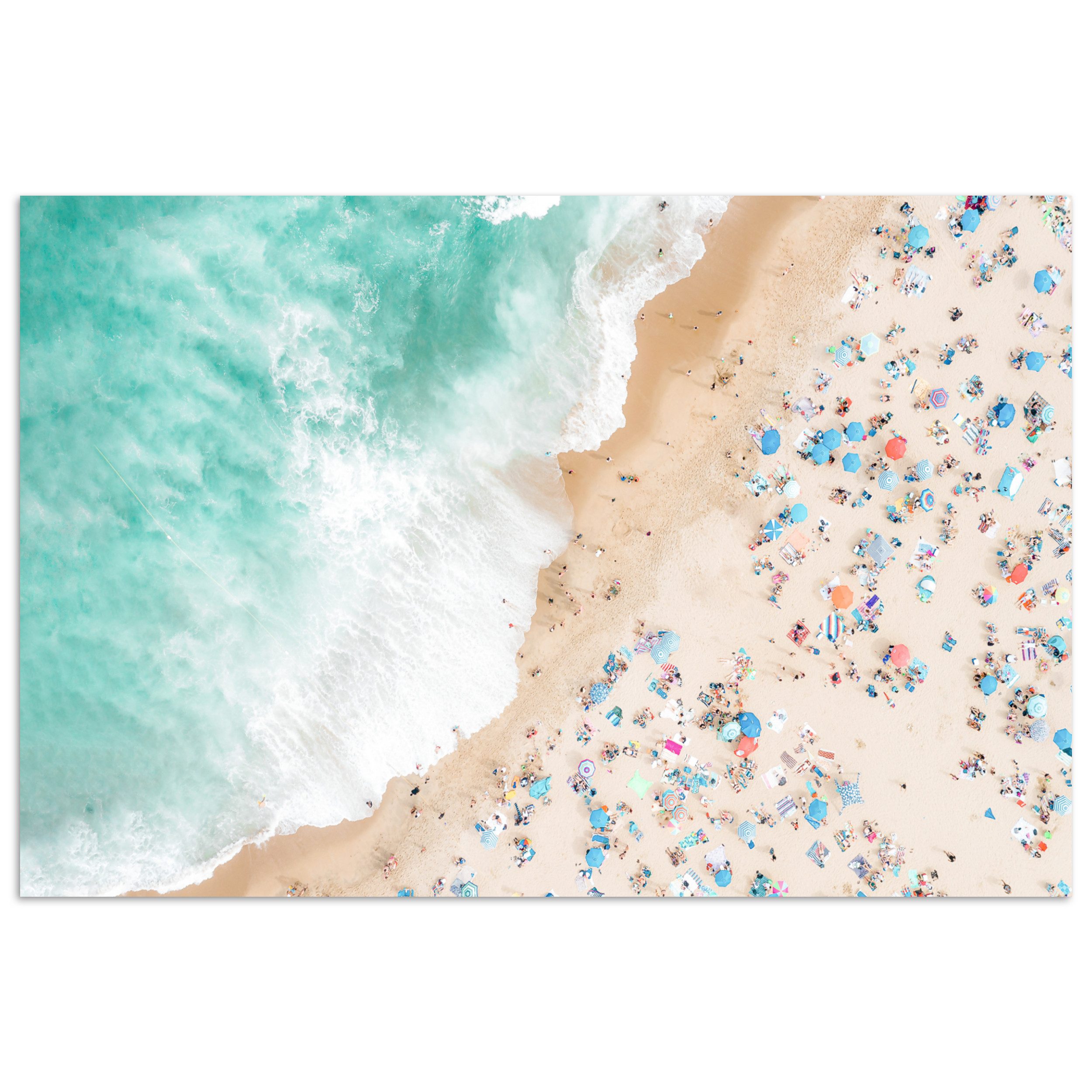 MuchoWow Poster Meer - Strand - Sonnenschirme - Sommer, (1 St), Poster ohne Rahmen, Wandbild ...