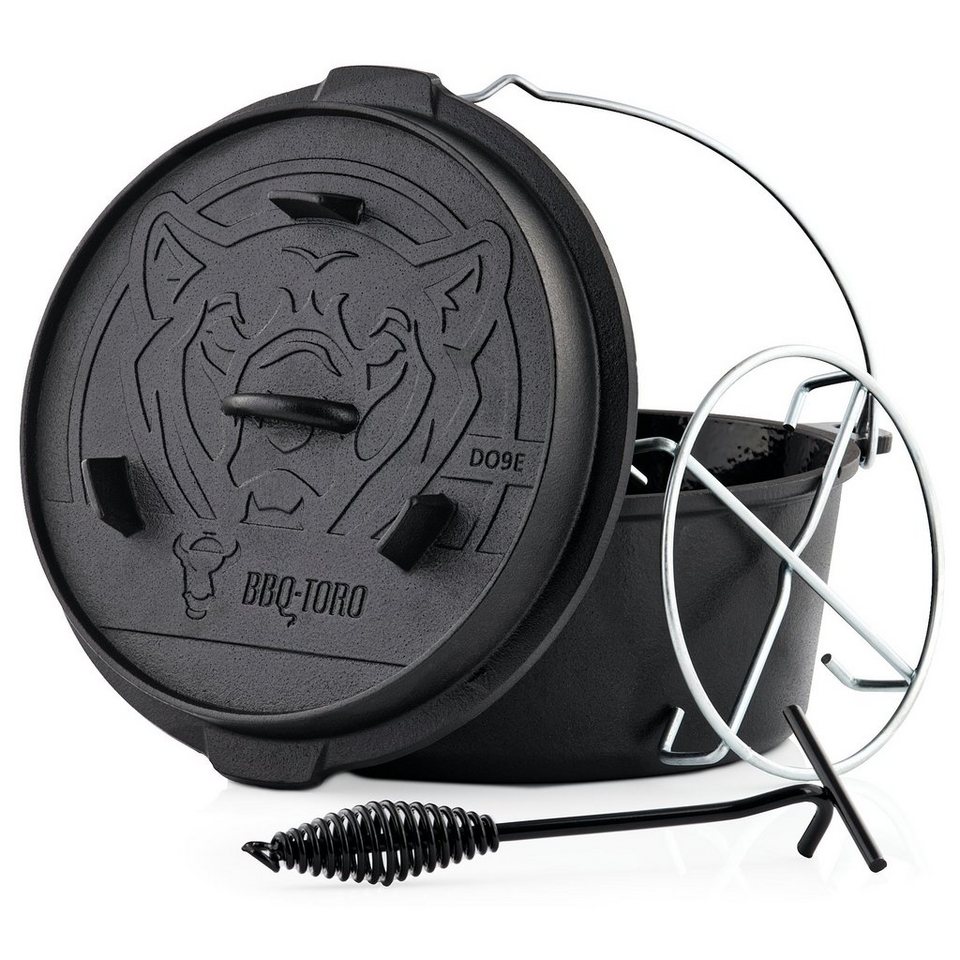 Bbq Toro Grilltopf Dutch Oven Do9ex 90 L Emaille Gusseisen Kochtopf Gusstopf Gusseisen