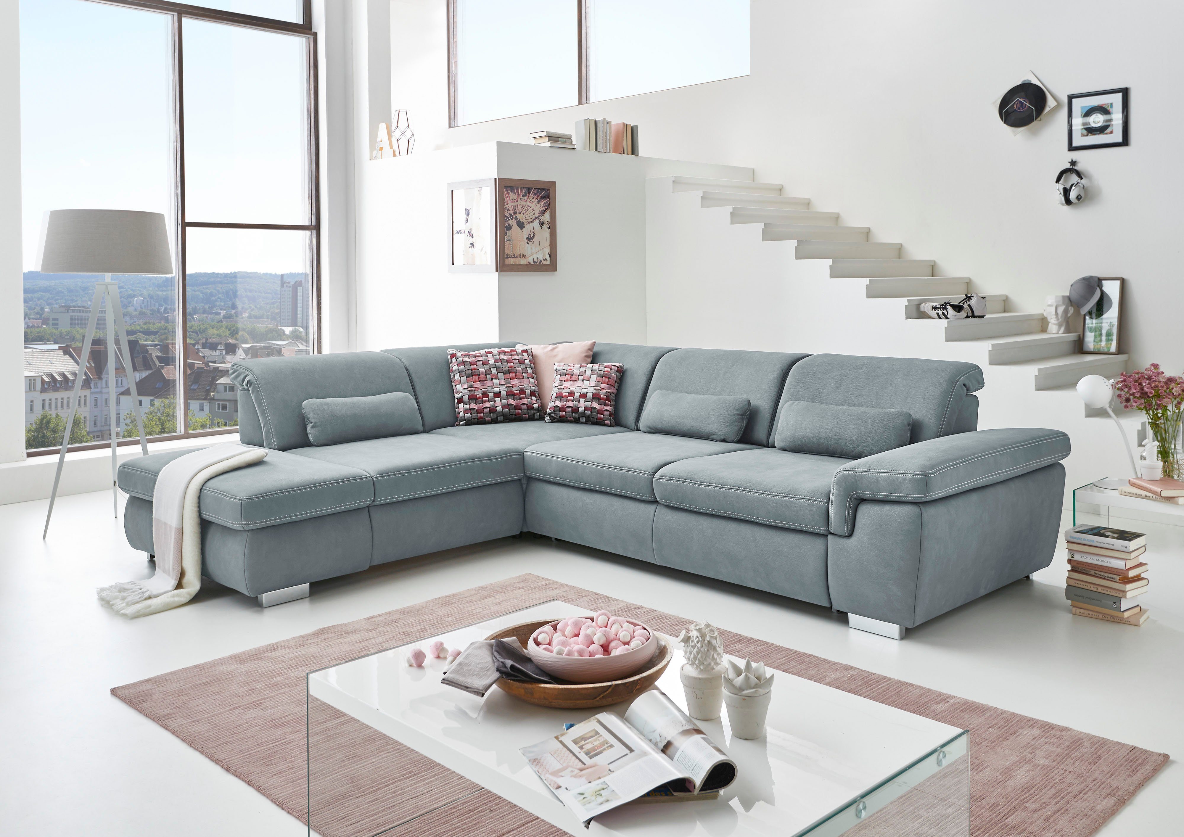 Die Planbar Ecksofa Mp In17041 L Form Sitztiefenverstellung Optional