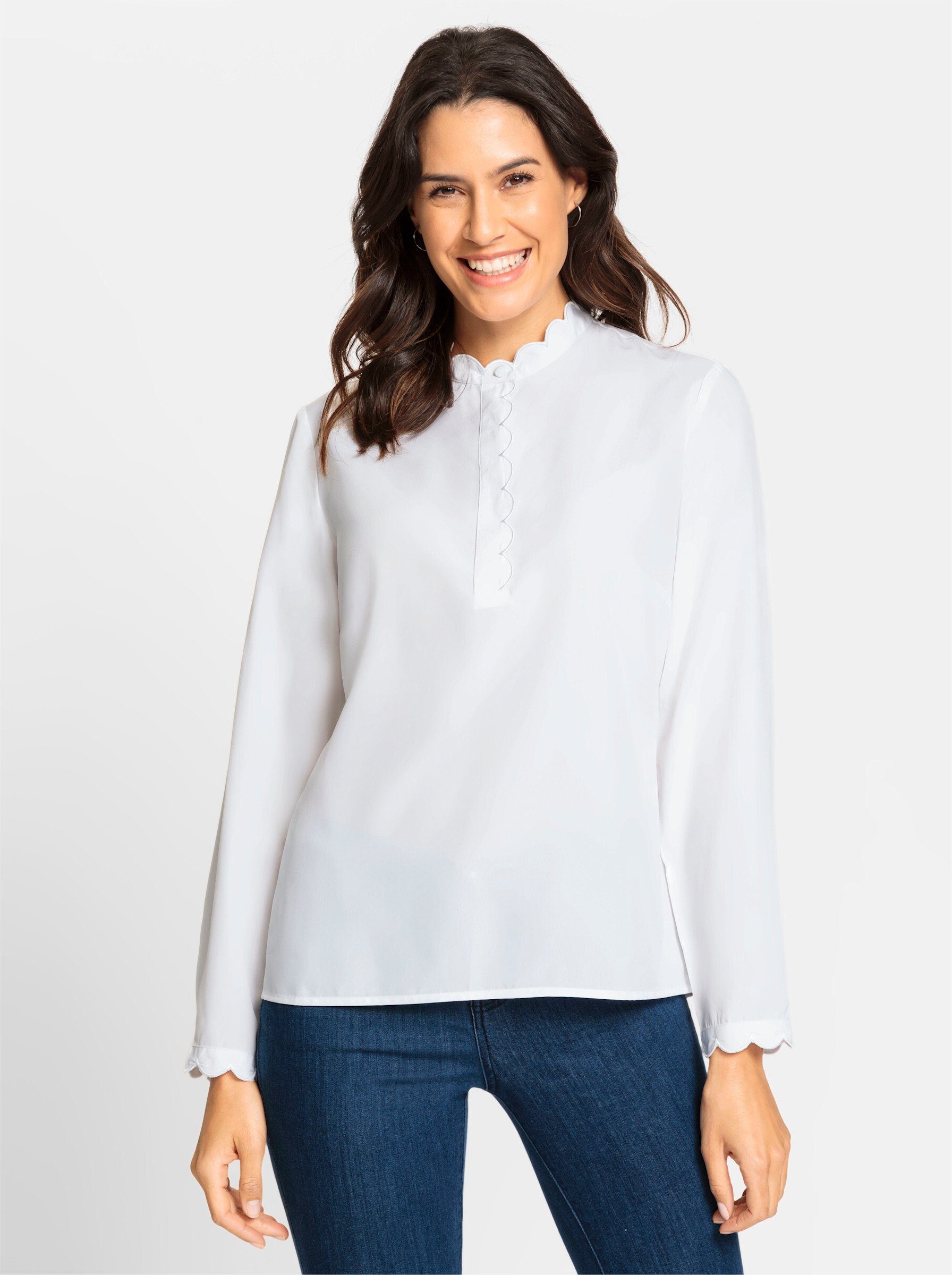 Witt Klassische Bluse Bluse Gewellte Abschlüsse