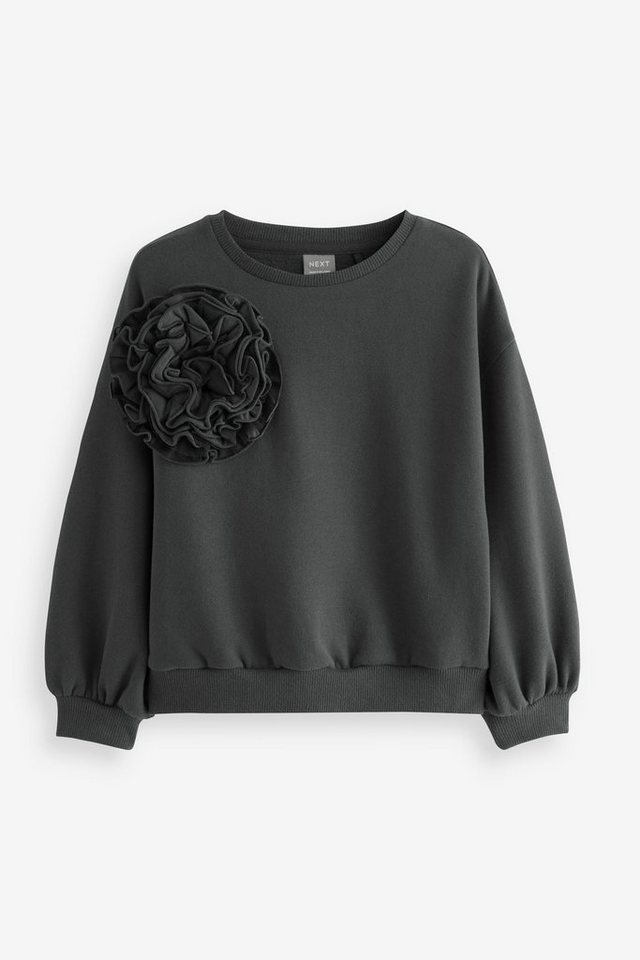 Next Sweatshirt Sweatshirt Mit Ansteckblume 1 Tlg