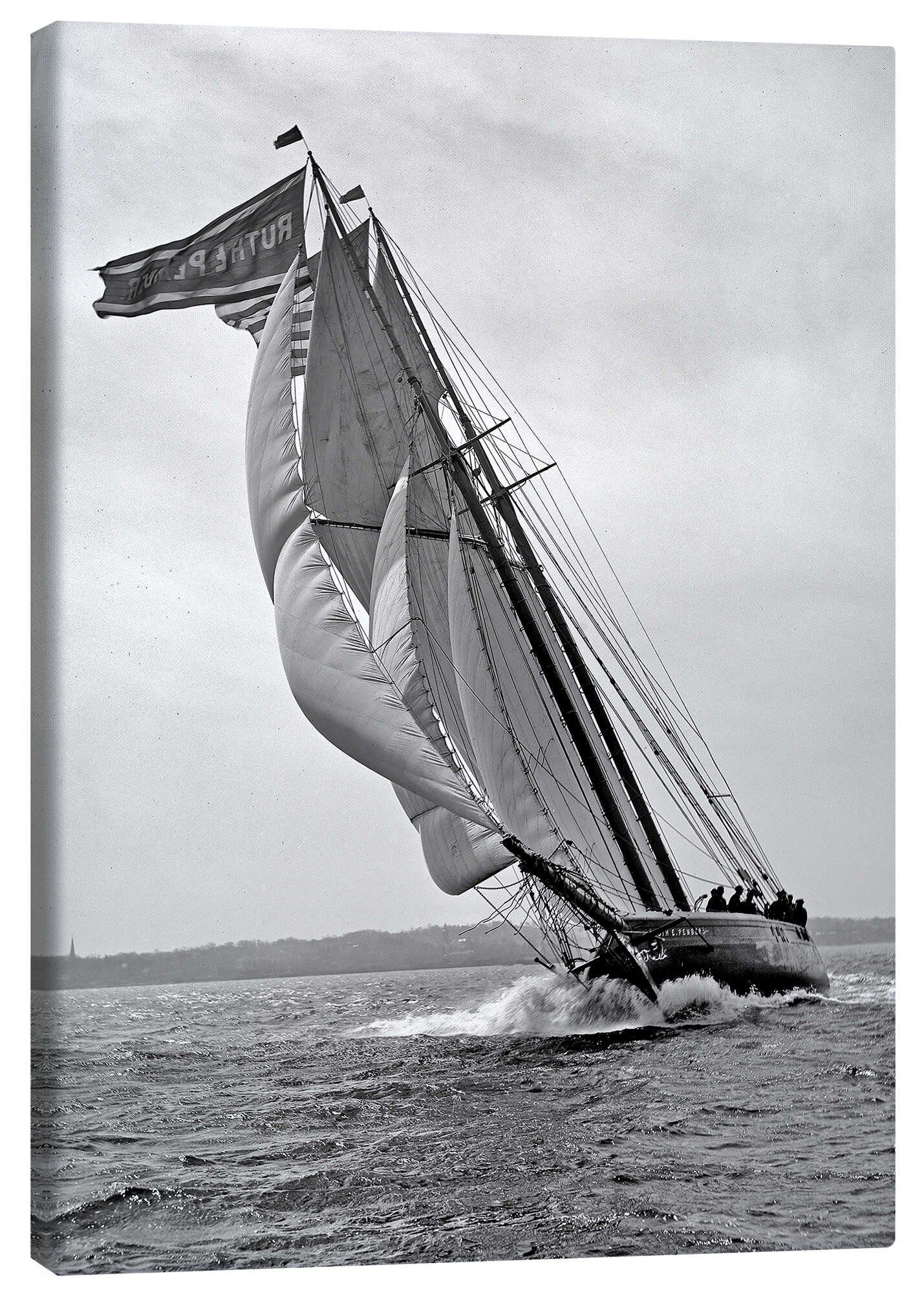 Posterlounge Leinwandbild Master Collection Segelboot In Voller Fahrt