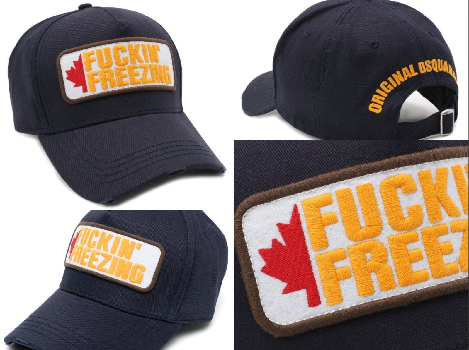 Dsquared2 Baseball Cap Dsquared2 Iconic Fucking Freezing Baseballcap ...