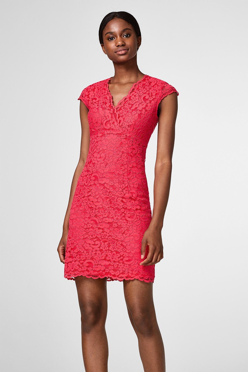 Esprit Collection Spitzenkleid Mit Blickdichtem Jerseyfutter Online