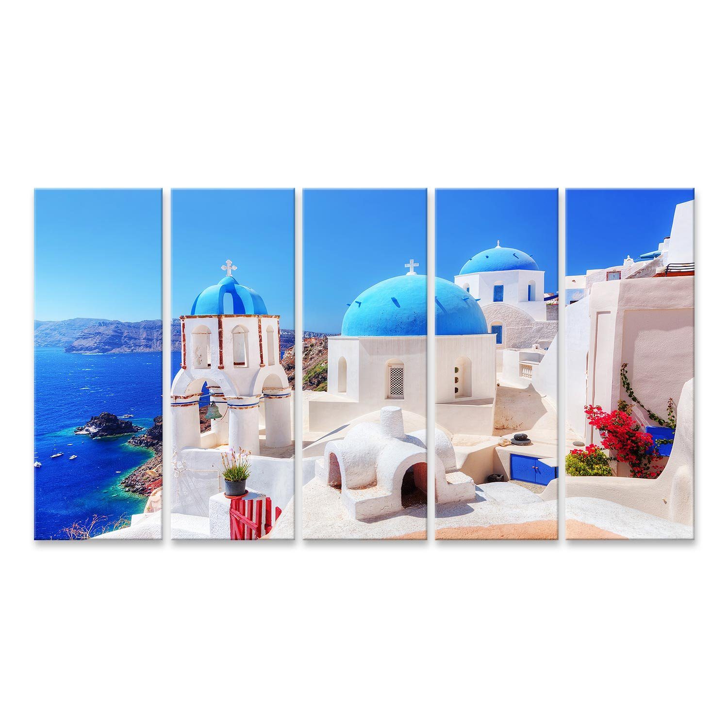 islandburner Leinwandbild »Bild auf Leinwand Oia Stadt auf der Insel Santorin Griechenland ...
